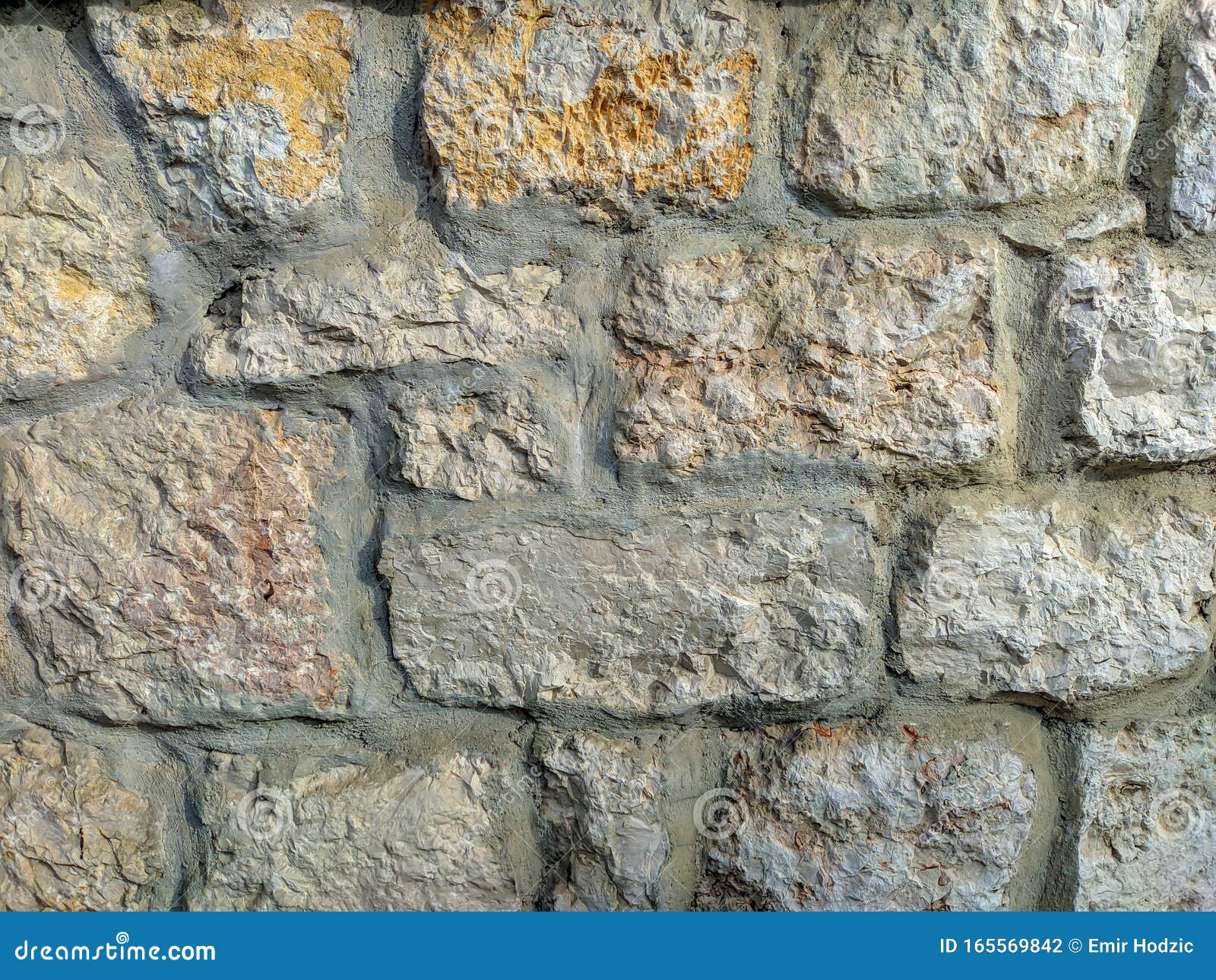 Old and Retro Looking Wall Made of Stone Rock Bricks on an Outside Wall ...