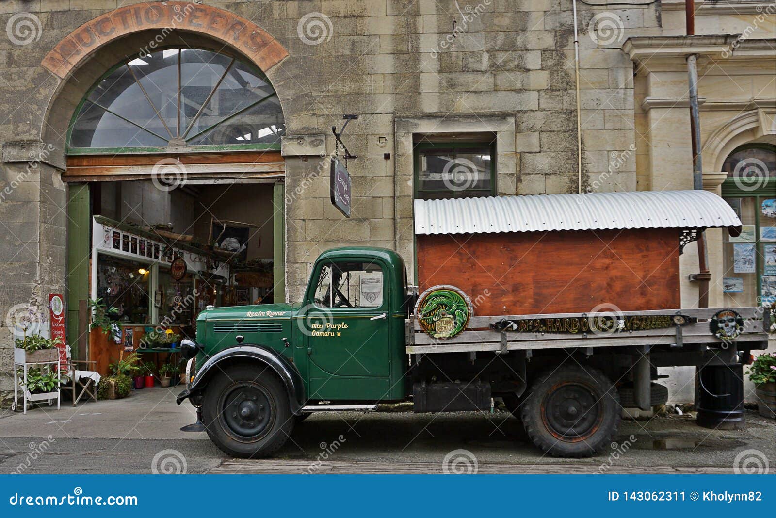 Old Retro Lorry Parked in Front of an Old Warehouse Editorial Photo ...