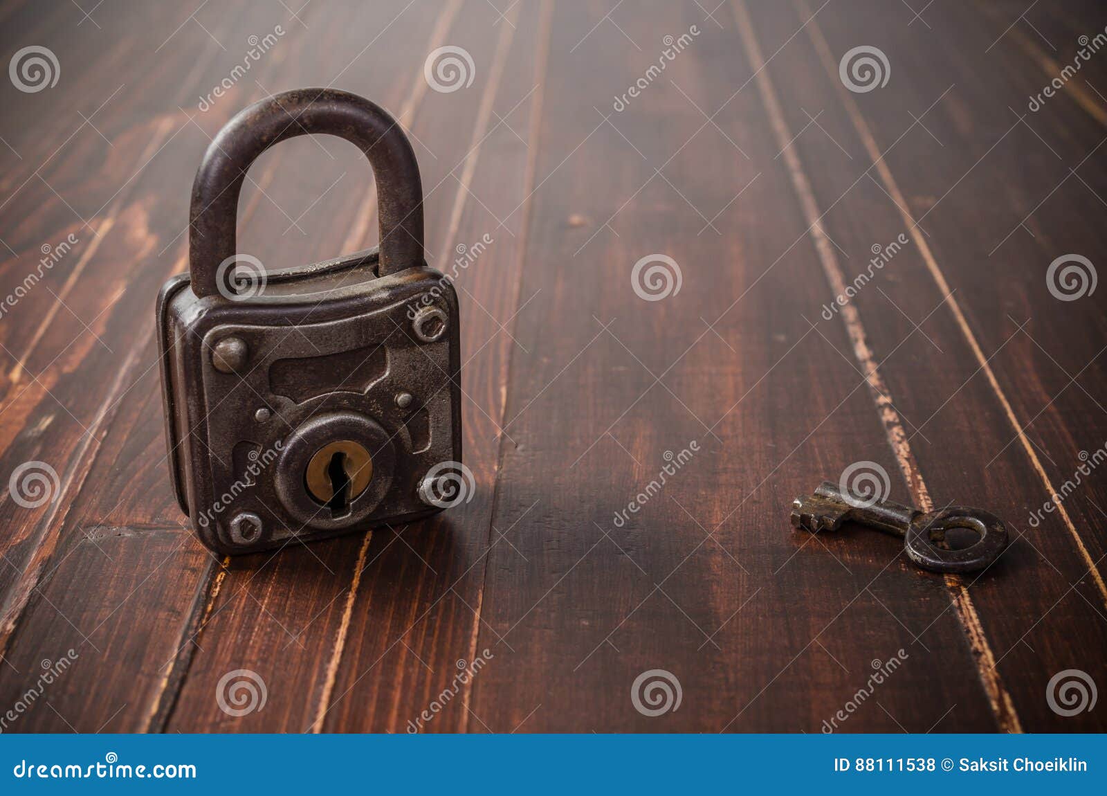 Old retro padlock stock photo. Image of lock, gate, iron - 88111538