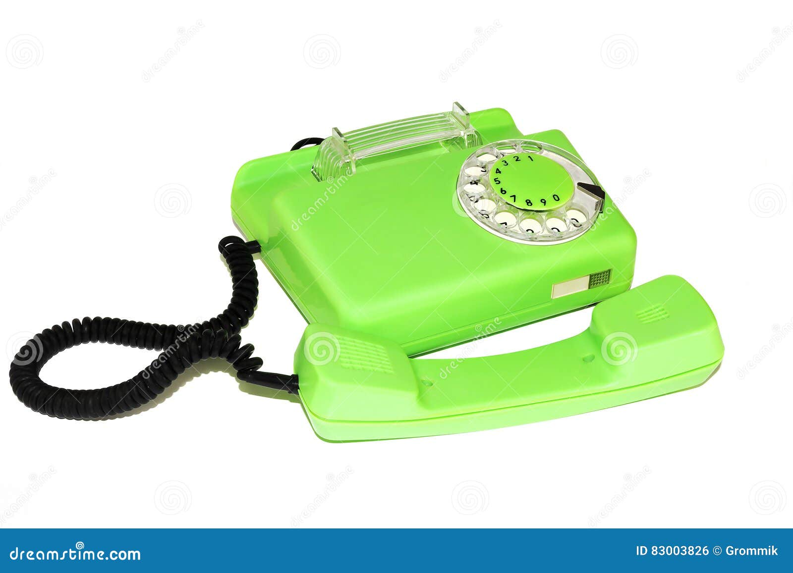 Old Retro Phone with a Round Dialer Stock Photo - Image of impulse ...