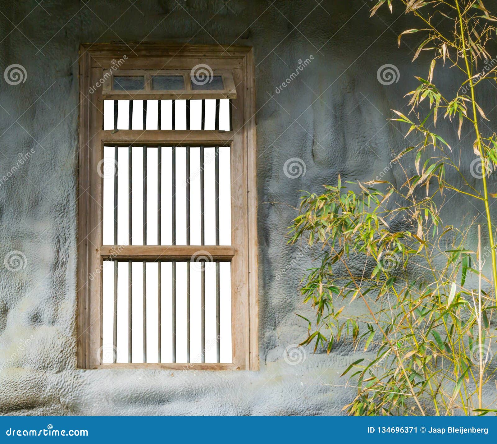 Old Retro Prison Window Framework with Bars Isolated on White Stock ...