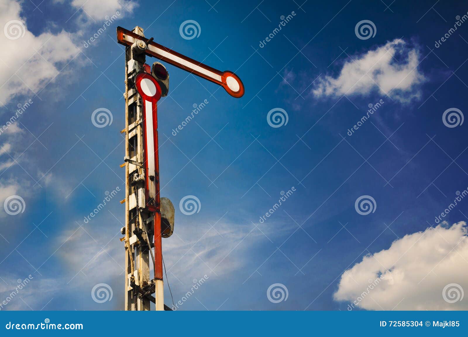 Old Retro Railway Semaphore Stock Photo - Image of transport, retro ...