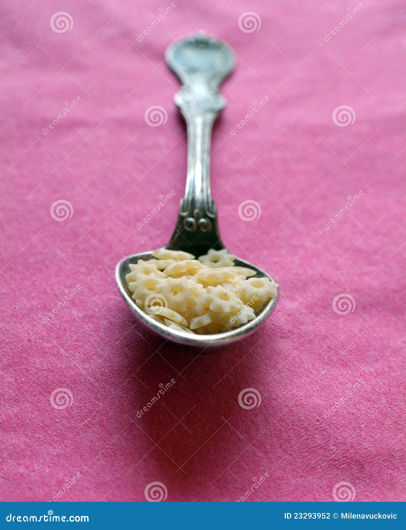 Old Retro Spoon with Star Shaped Pasta Stock Photo - Image of eating ...