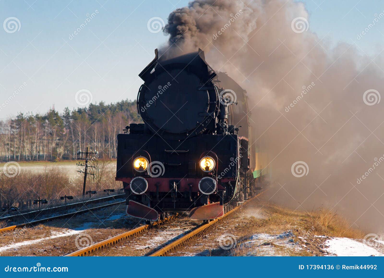 Old retro steam train stock photo. Image of outdoors - 17394136