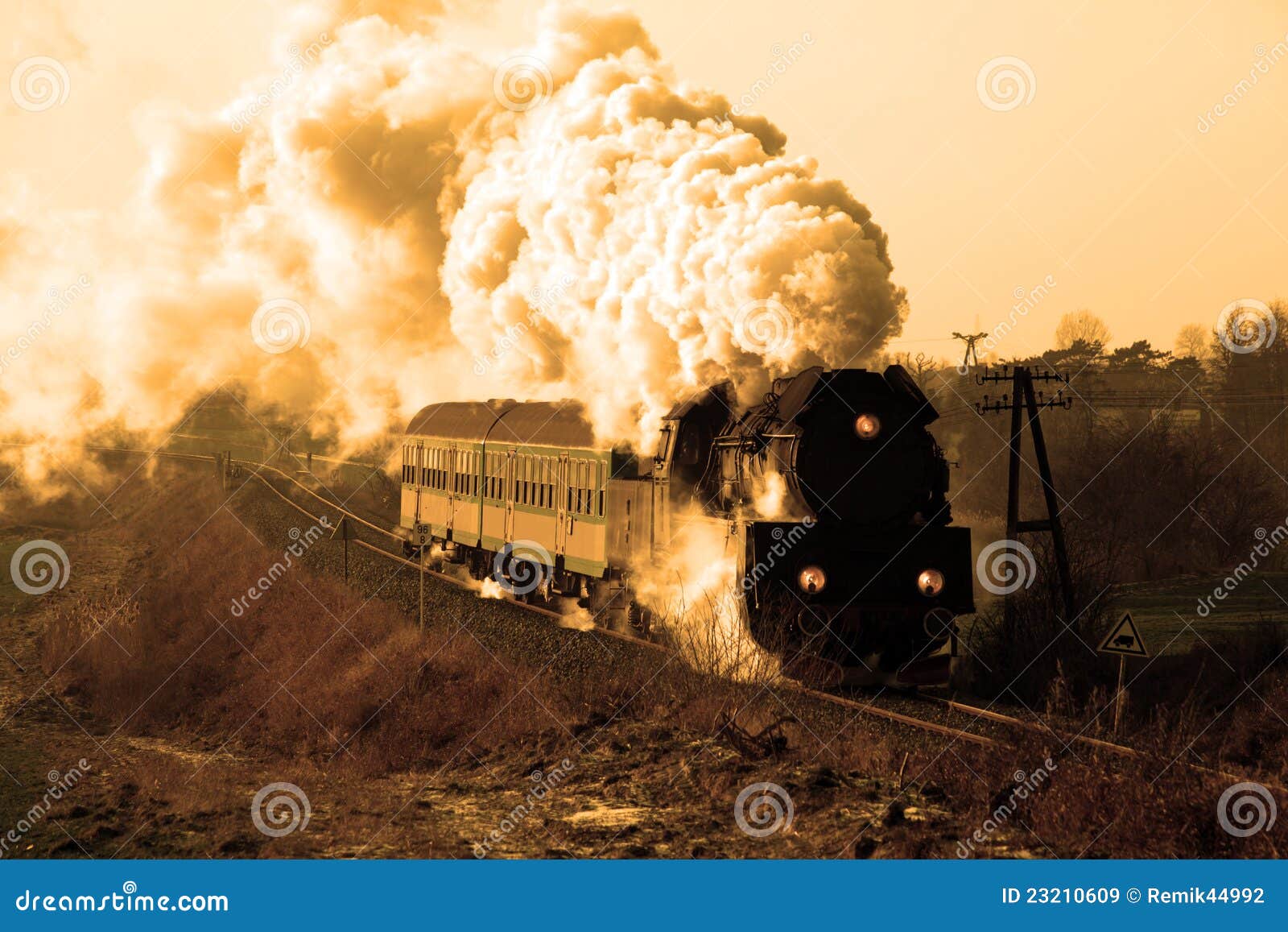 Old retro steam train stock image. Image of nostalgia - 23210609