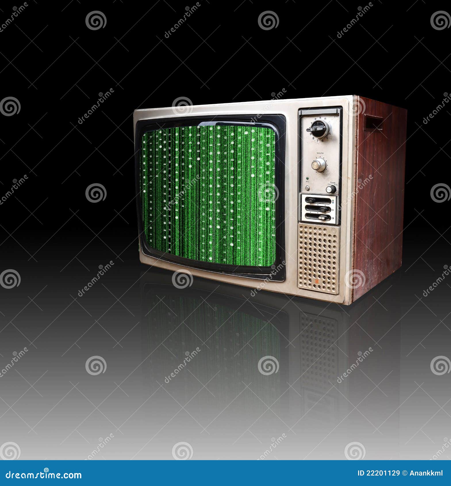 Old retro TV stock image. Image of code, retro, classic - 22201129