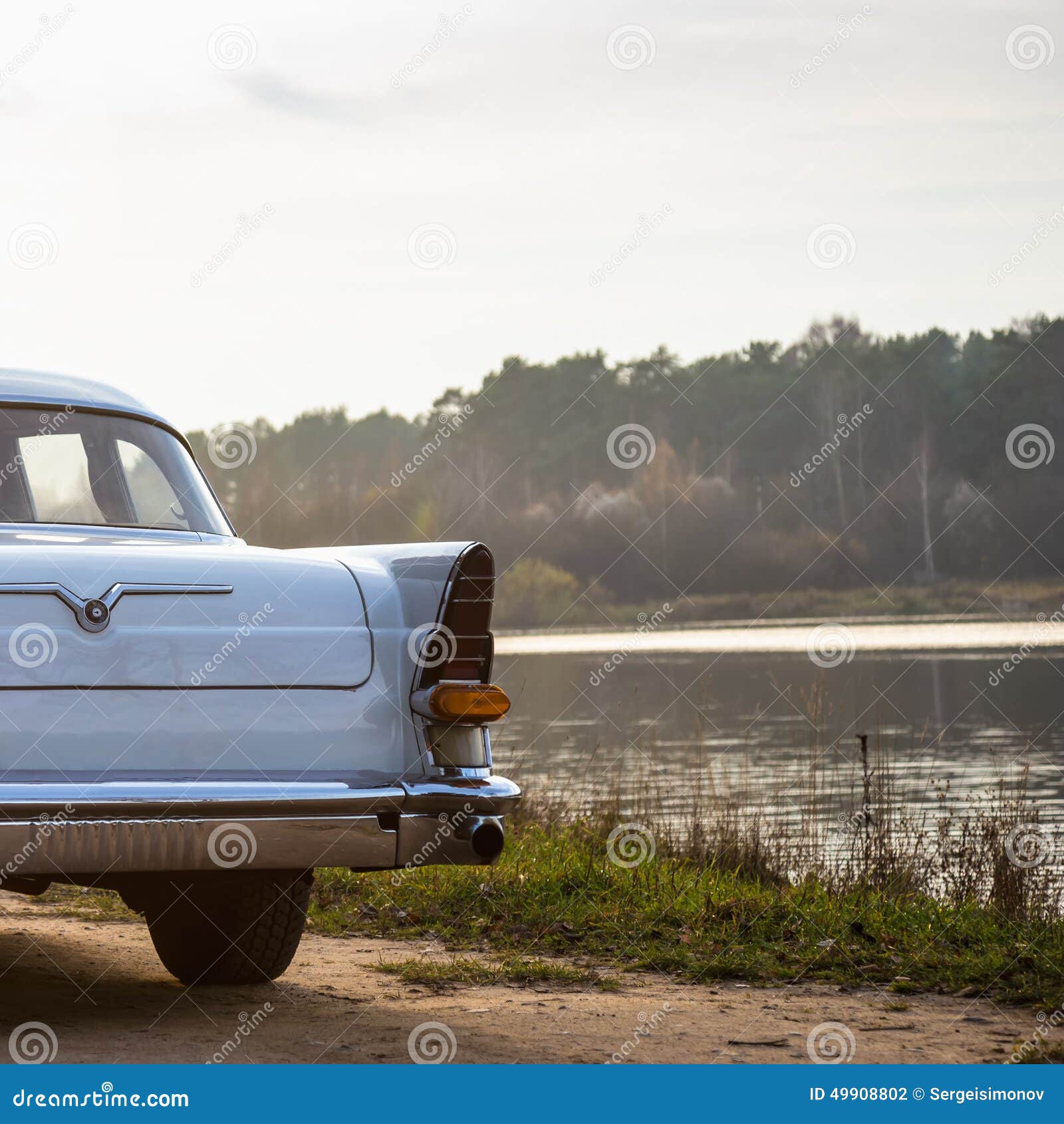 Old Retro or Vintage Car Back Side Stock Photo - Image of collection ...
