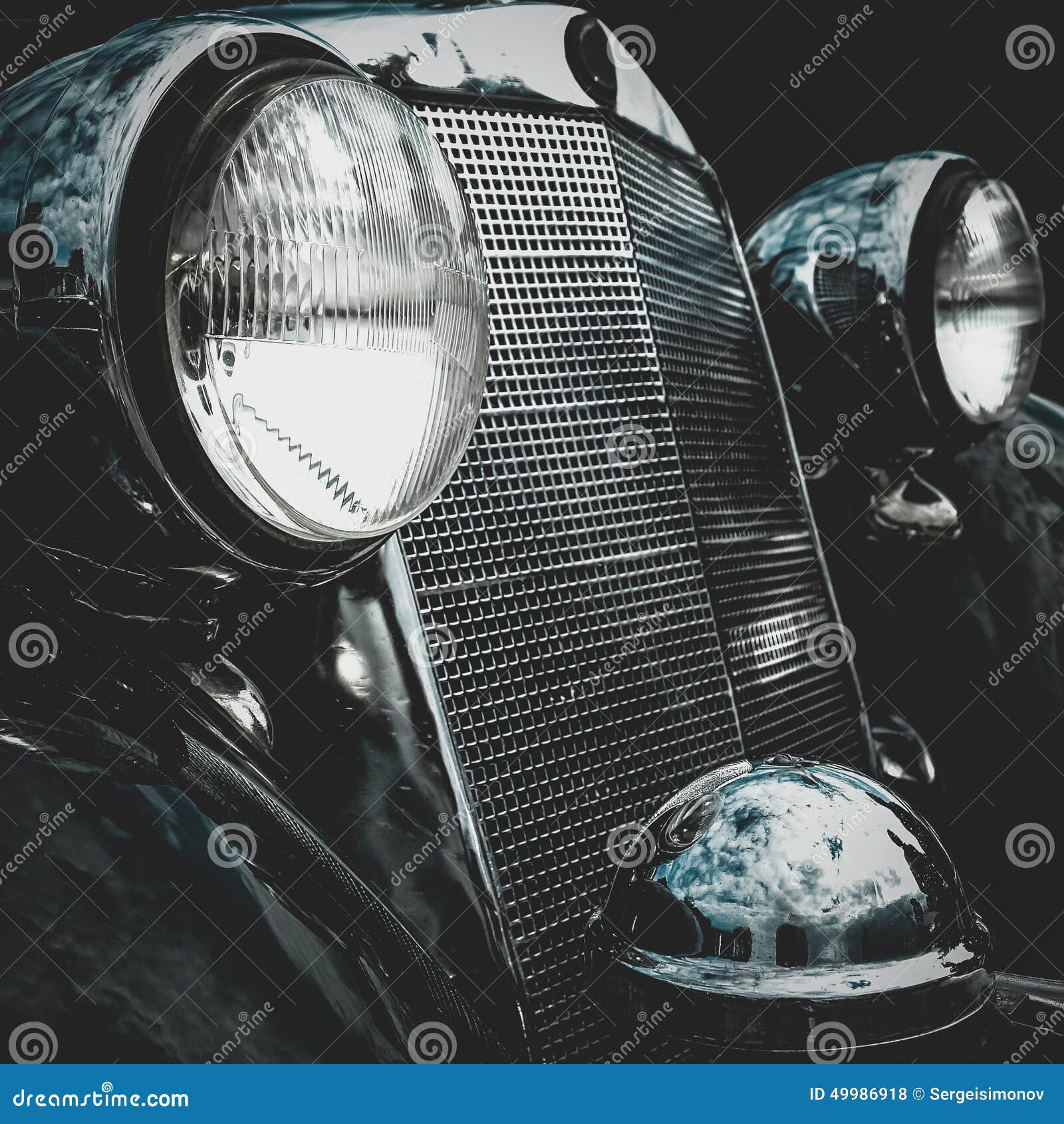 Old Retro or Vintage Car Front Side. Vintage Effect Processing Stock ...