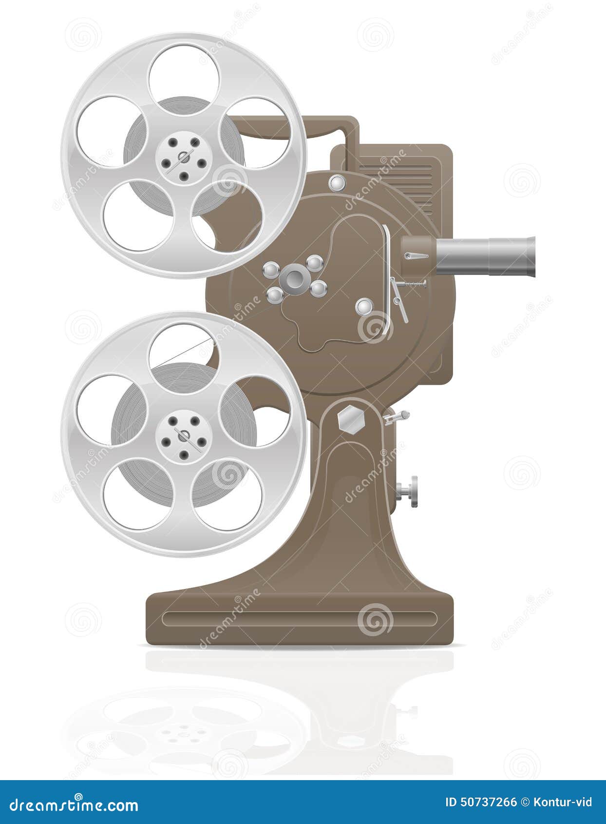 Projector Len Vector Icon In 6 Different Modern Styles. Black, Two ...