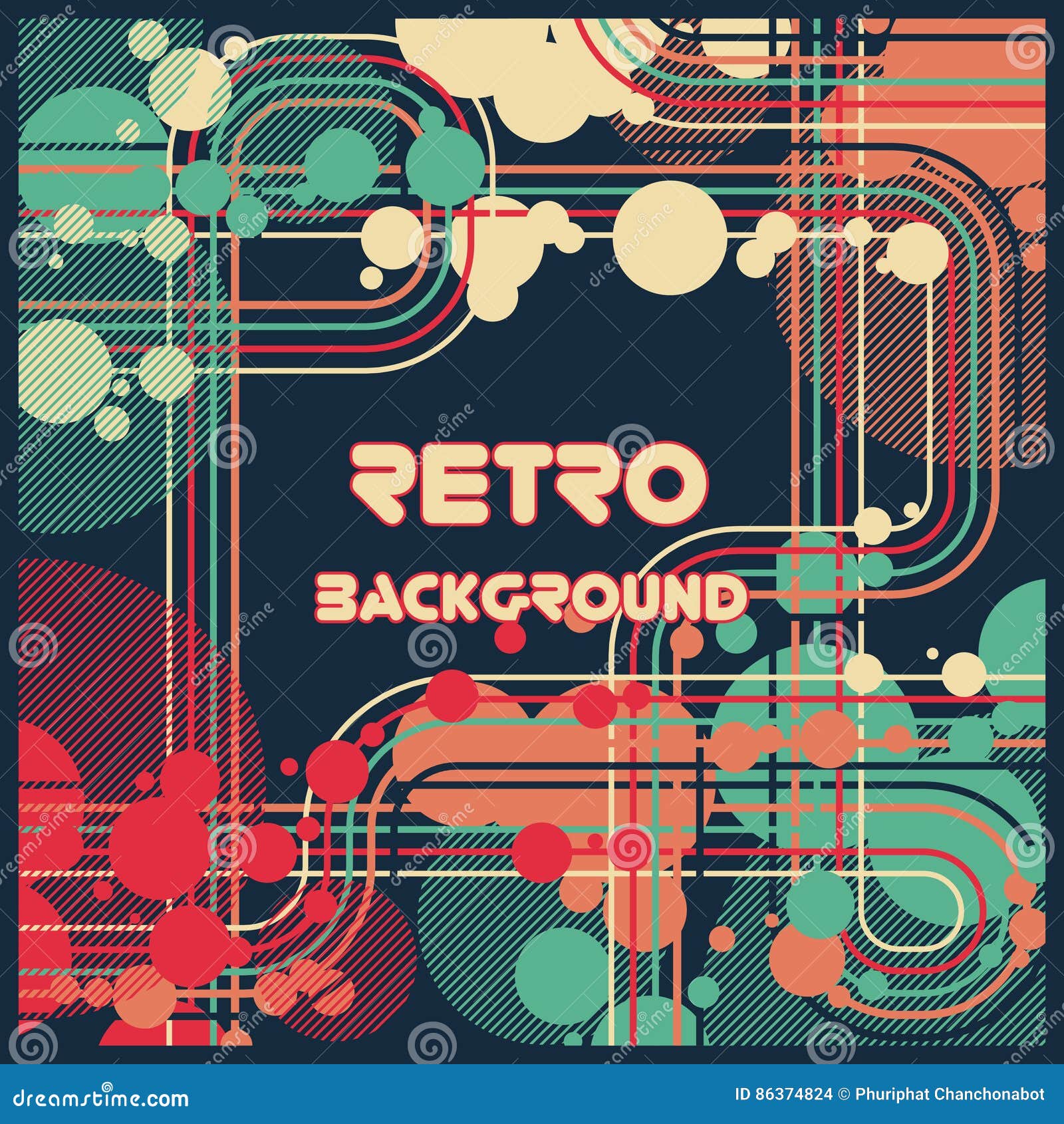 Old Retro Vintage Style Background Design Template Stock Vector ...