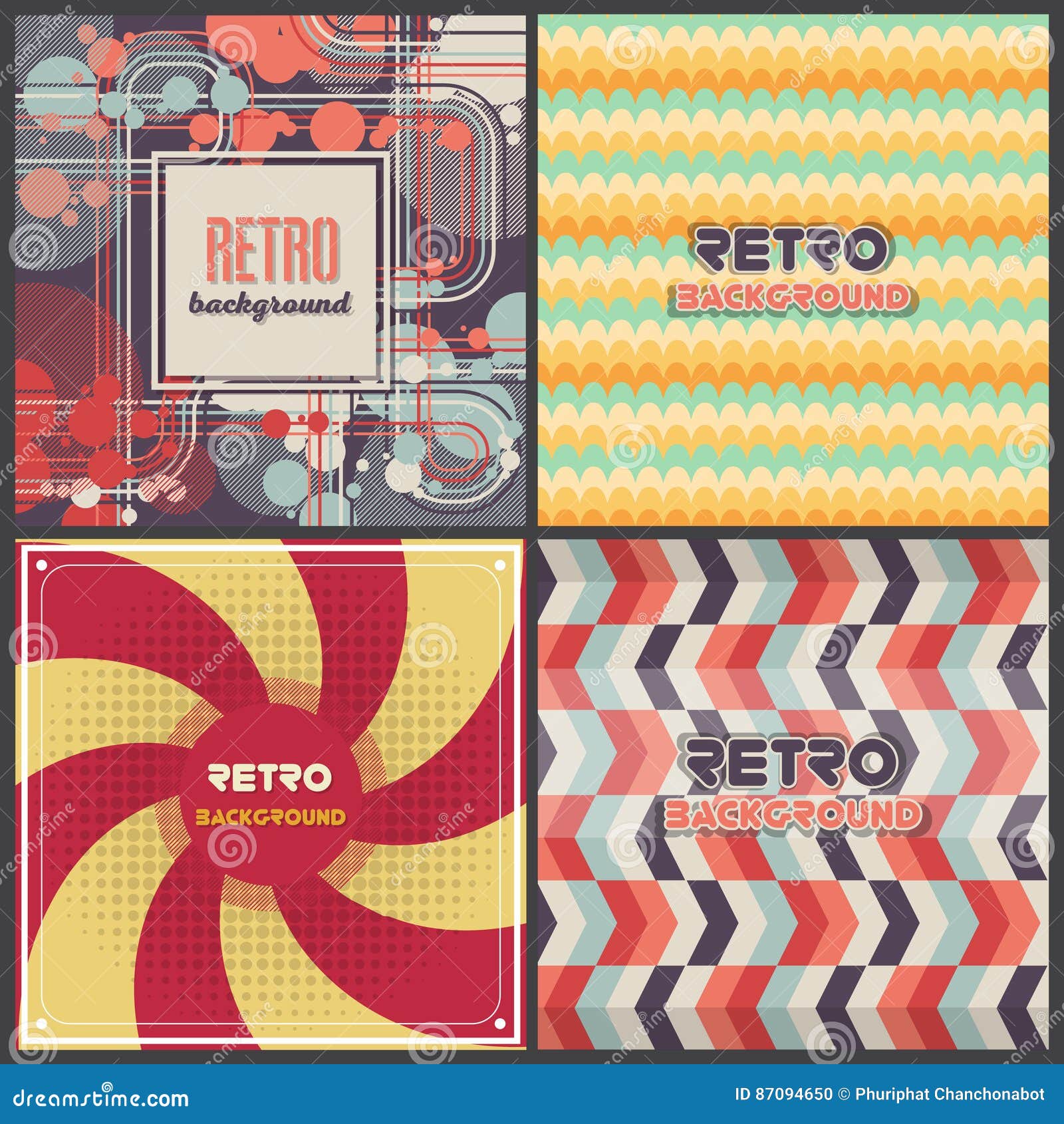 Old Retro Vintage Style Background Design Template Stock Vector ...