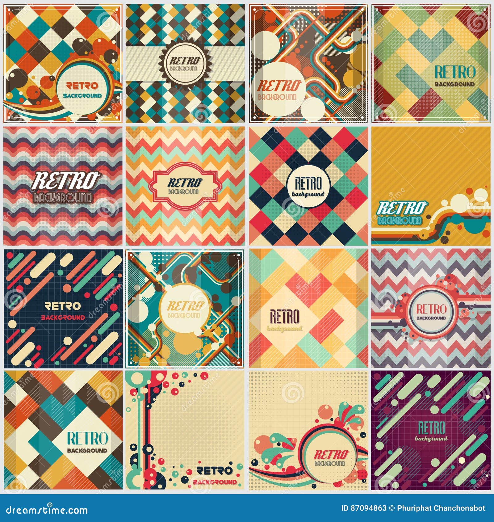 Old Retro Vintage Style Background Design Template Stock Vector ...