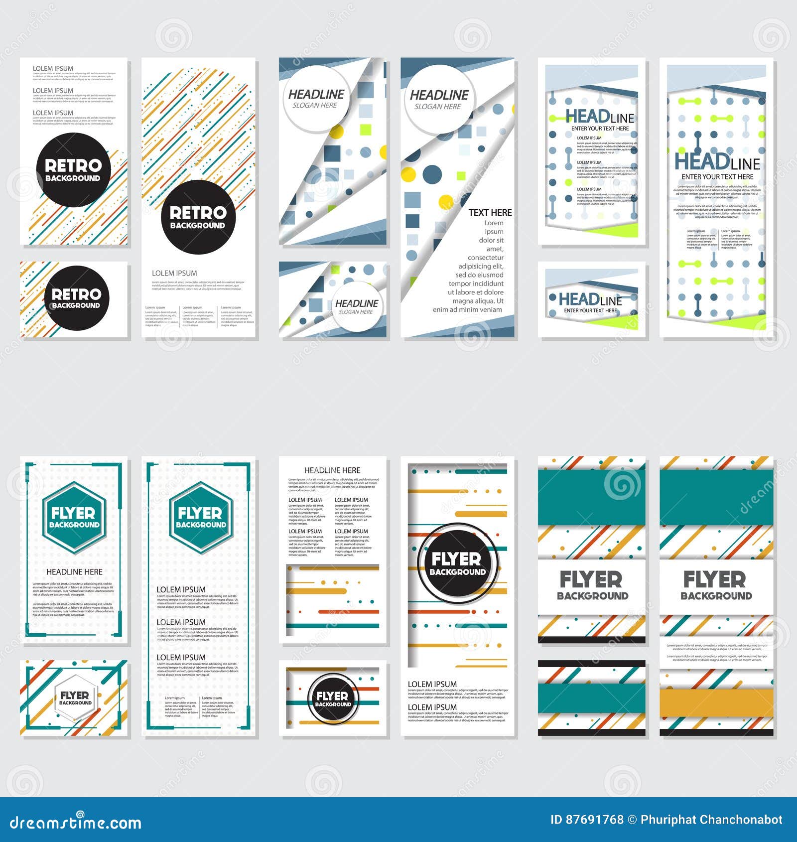 Old Retro Vintage Style Background Design Template Stock Vector ...