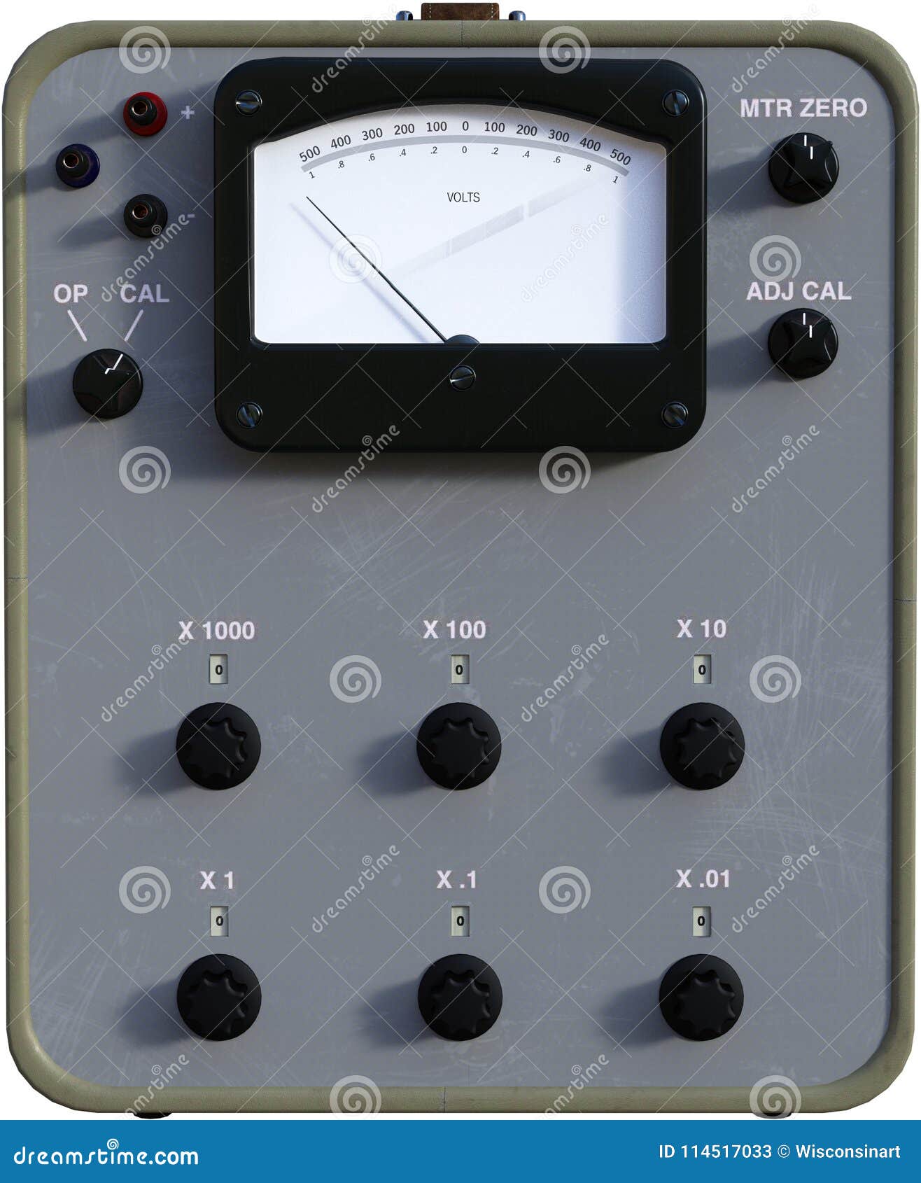 Vintage Voltmeter, Technology, Engineering, Isolated Stock Image ...