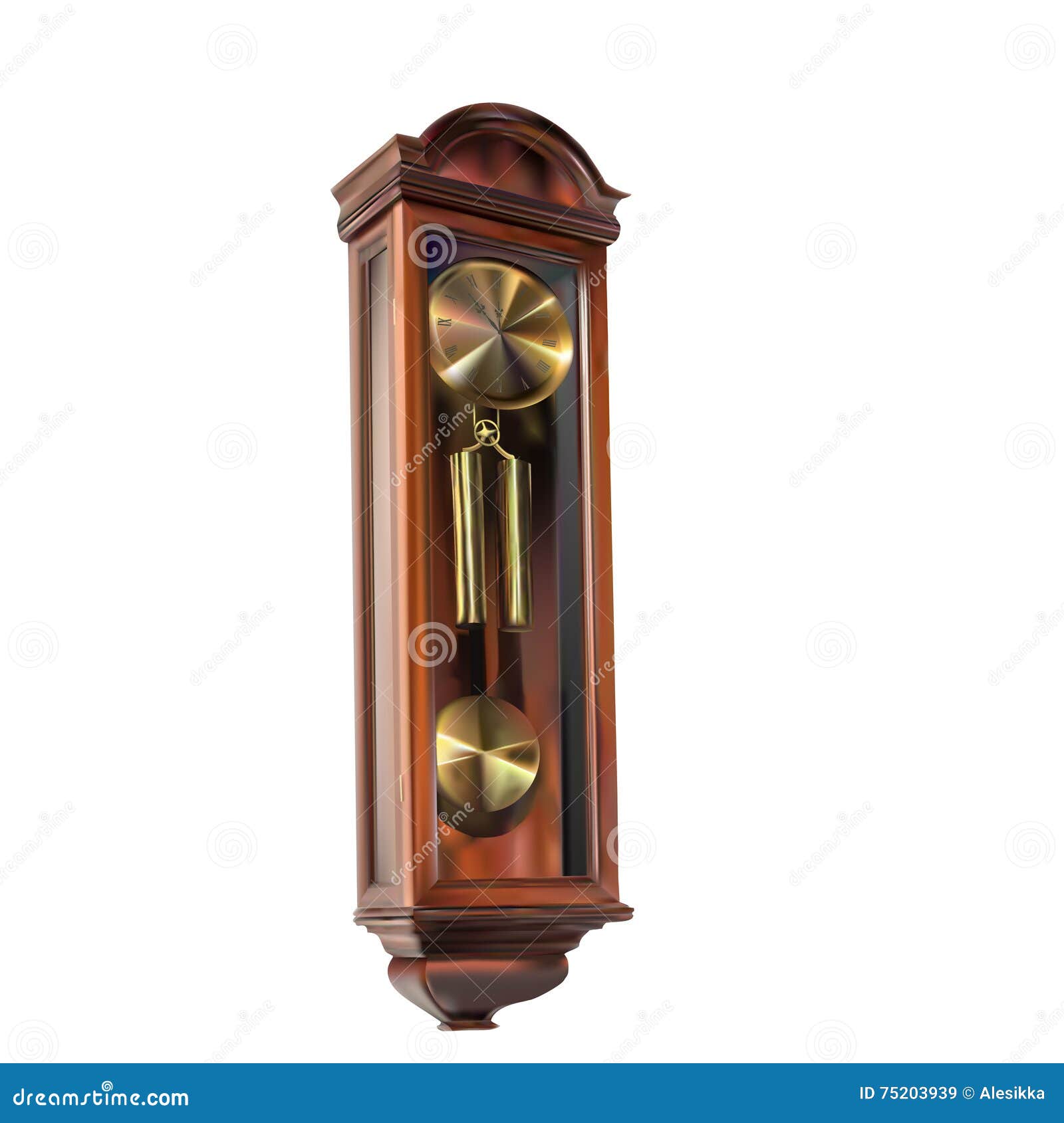 Retro Wall-mounted Telephone With Rotary Dial Disk And Hanging Headset ...