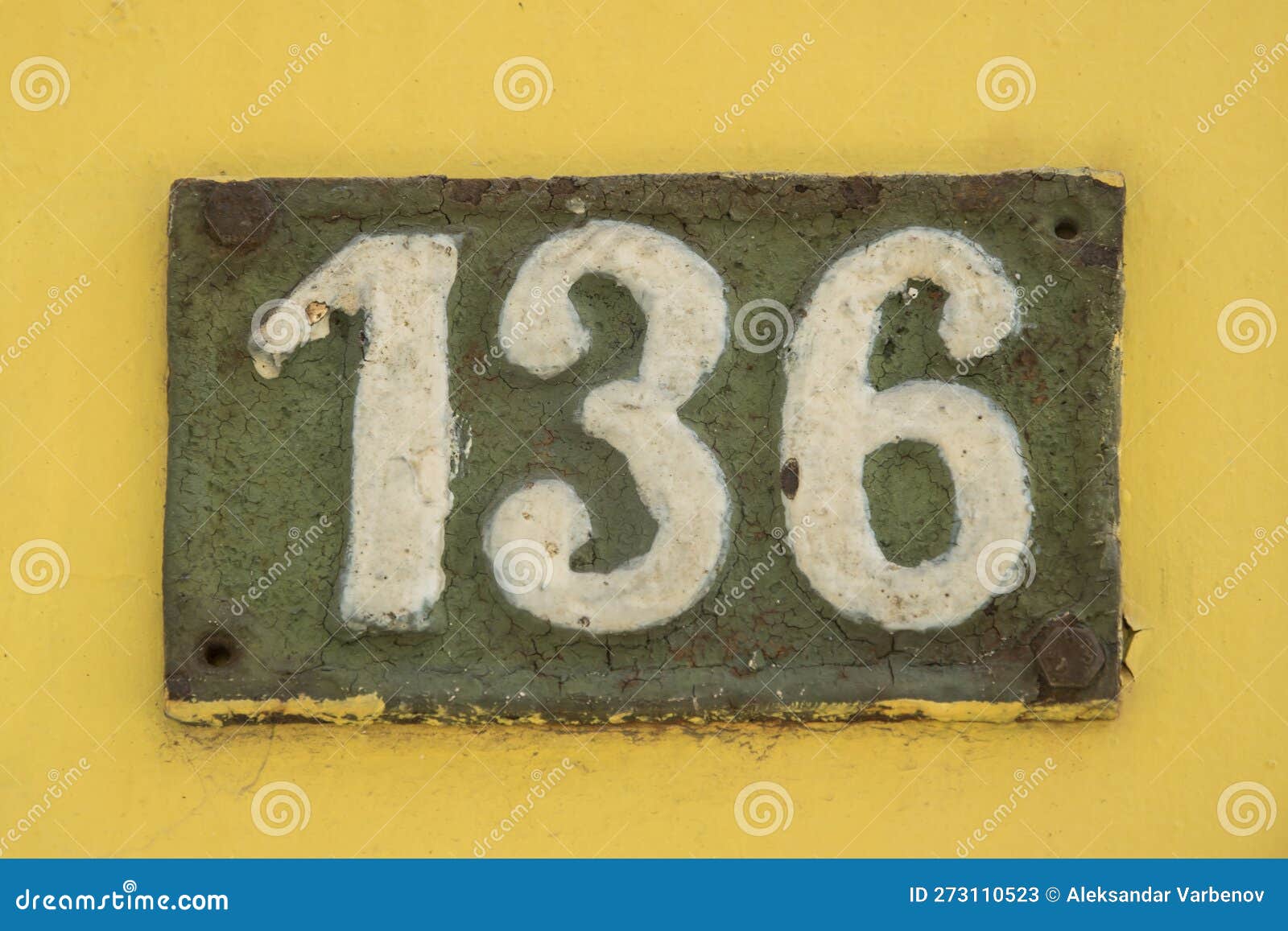 Old Retro Cast Iron Plate Number 136 Stock Image - Image of number ...