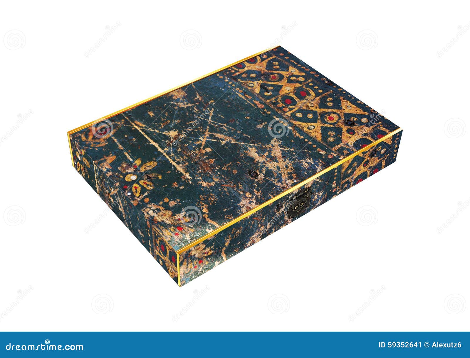 Old Retro Wood Box Isolated on White Stock Illustration - Illustration ...