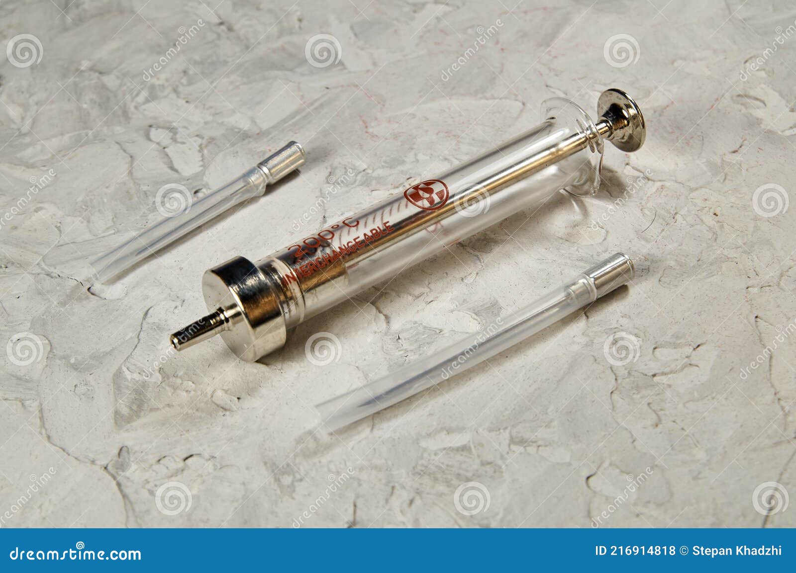 Old Reusable Syringes and Needles. Multiple-use Syringes Stock Photo ...