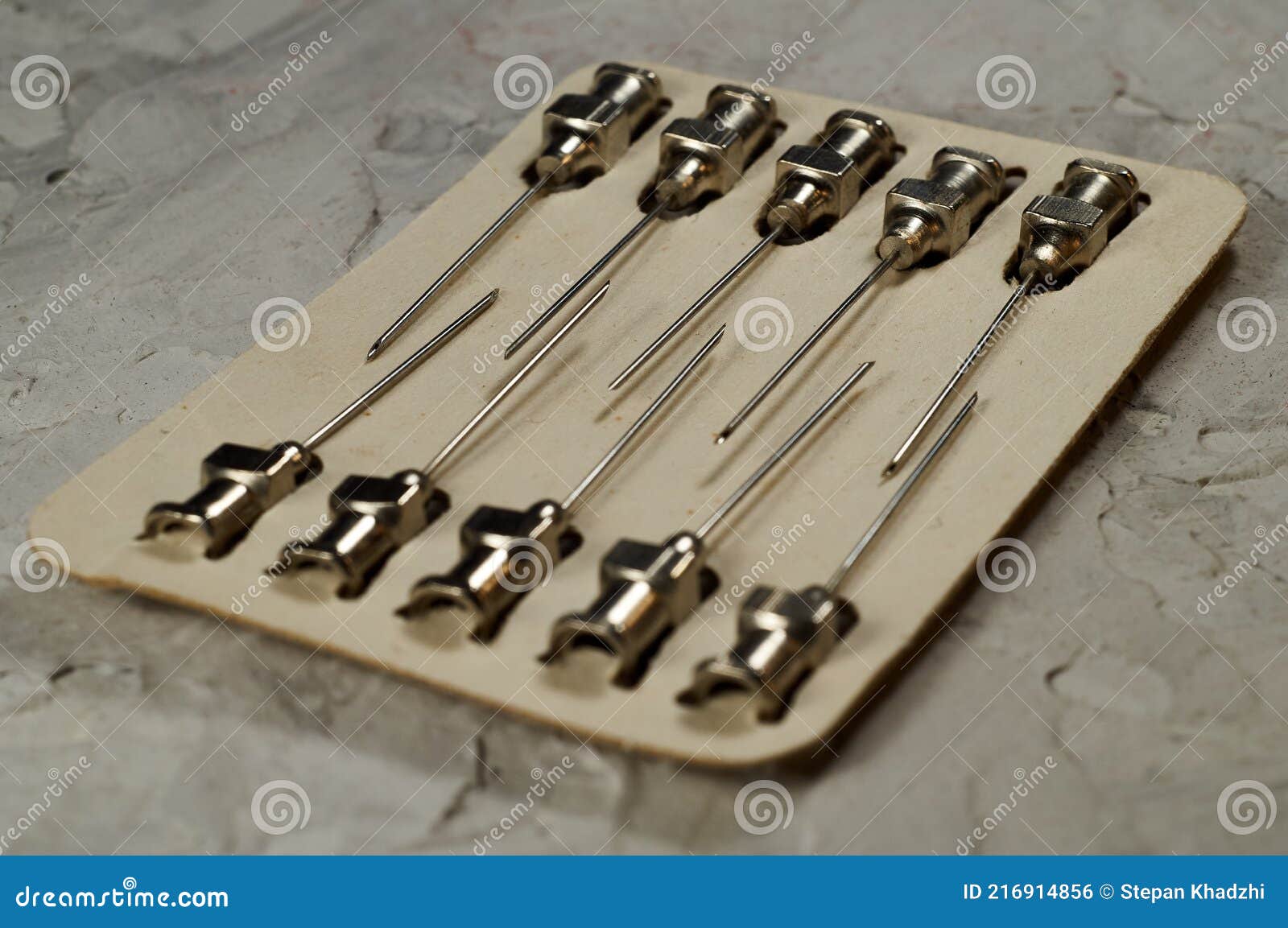 Old Reusable Syringes and Needles. Multiple-use Syringes Stock Photo ...
