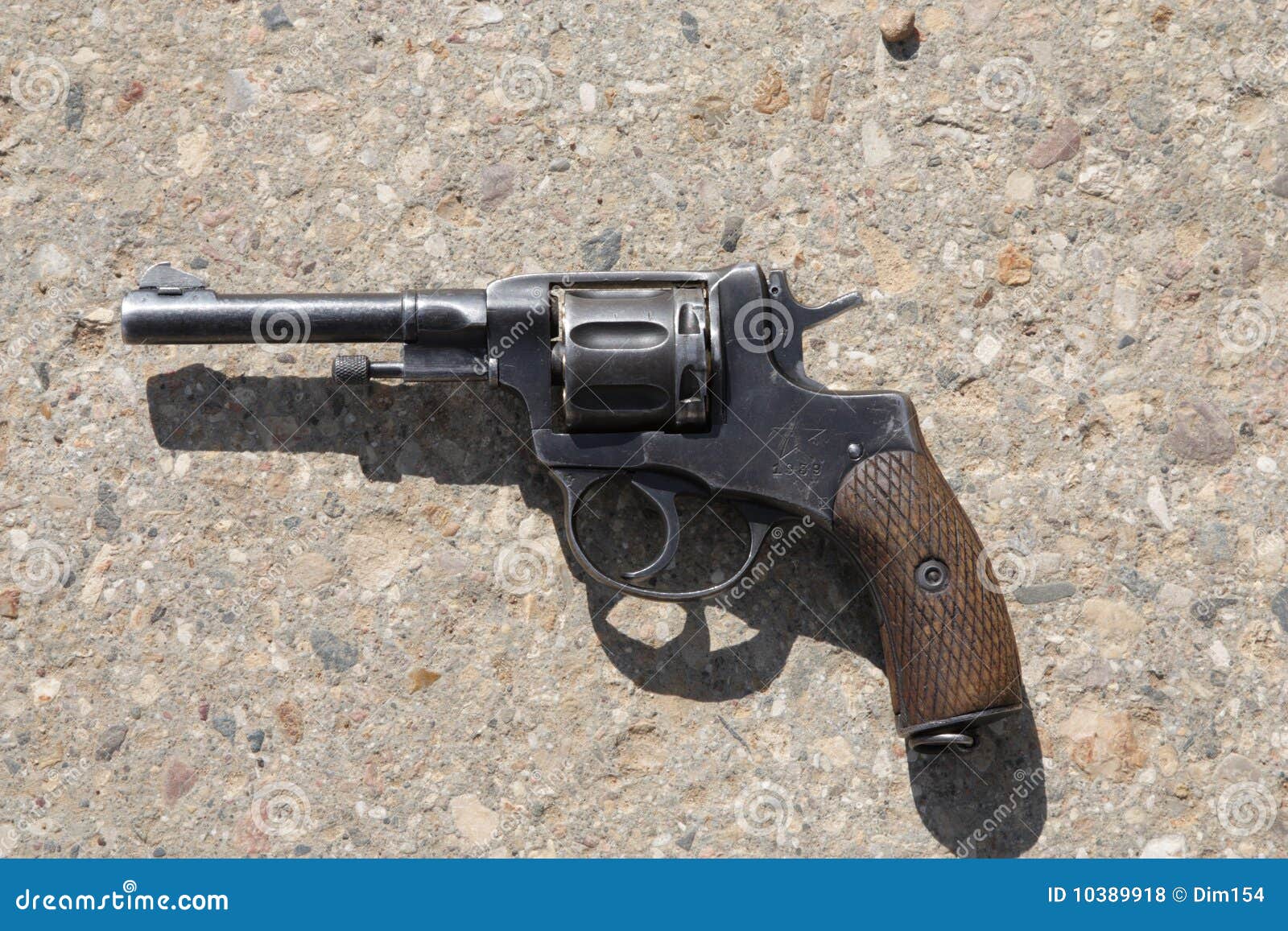 Old revolver stock photo. Image of steel, blew, revolver - 10389918