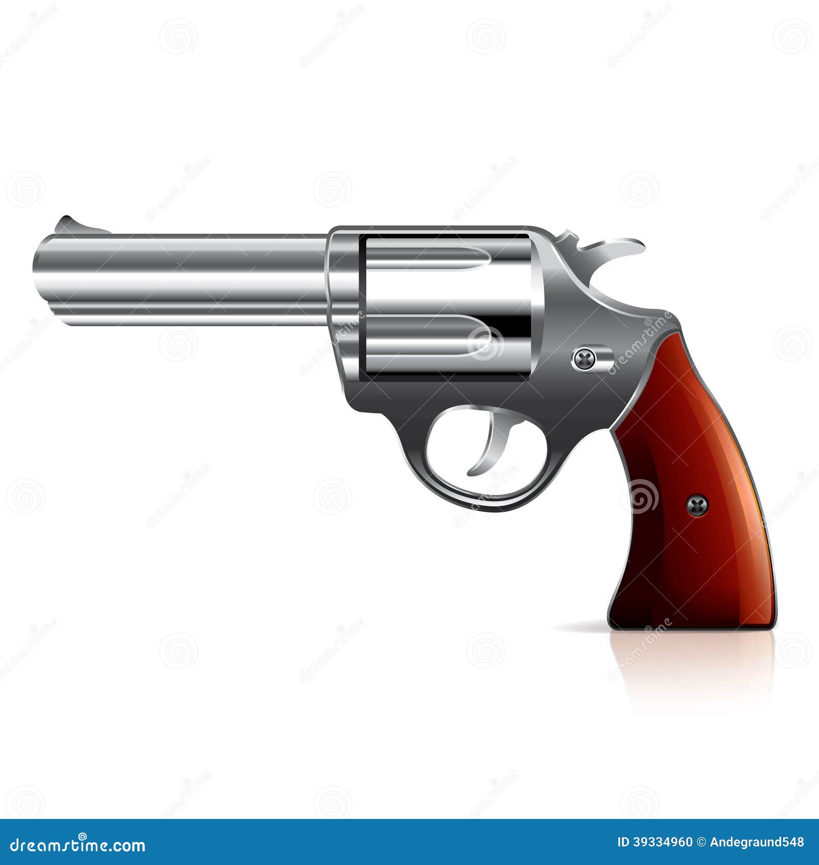 Old Revolver Vector Illustration Stock Vector - Illustration of ...