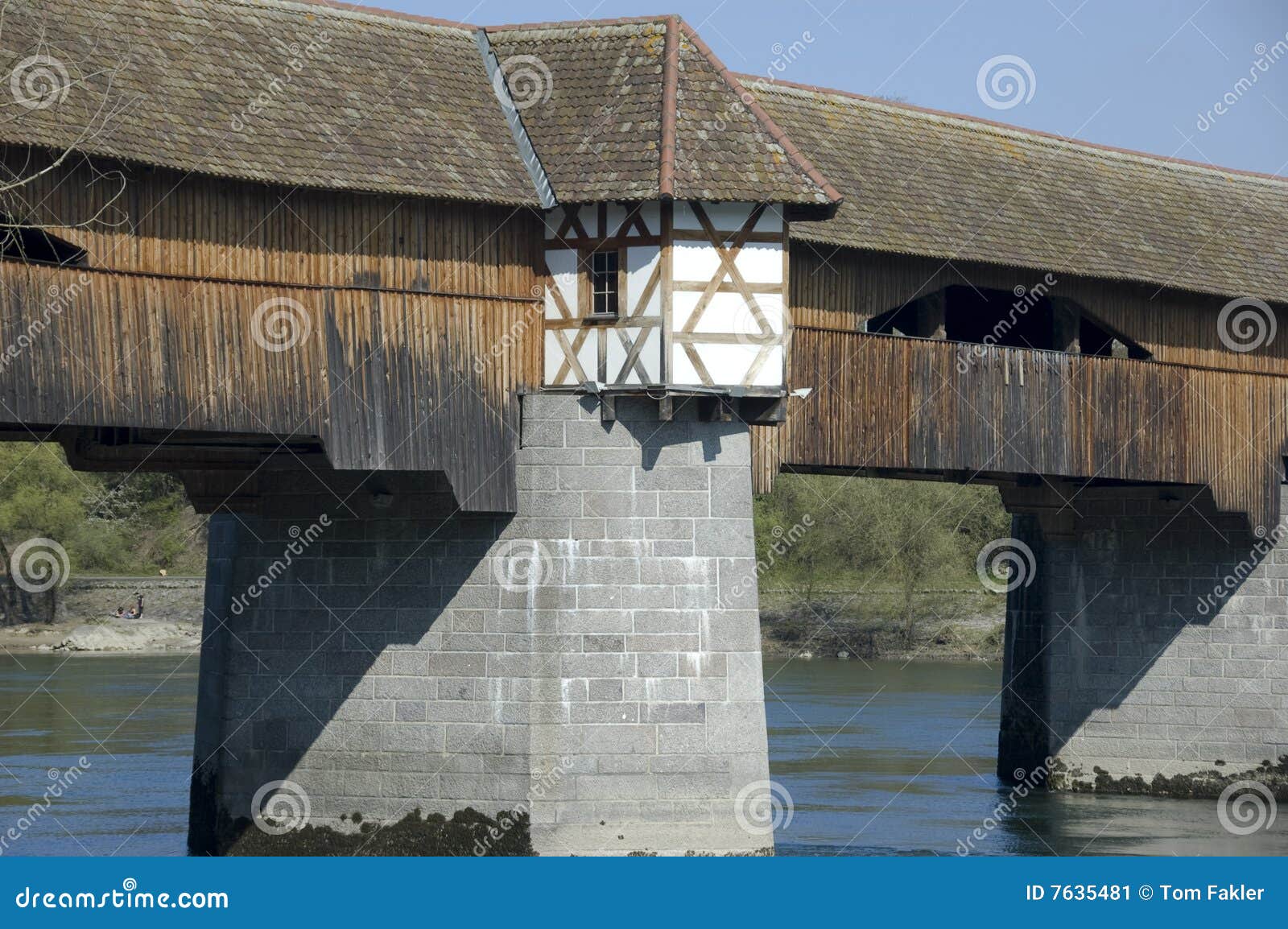 Old Rhine Bridge Bad Sackingen/Stein AG Stock Image - Image of ...