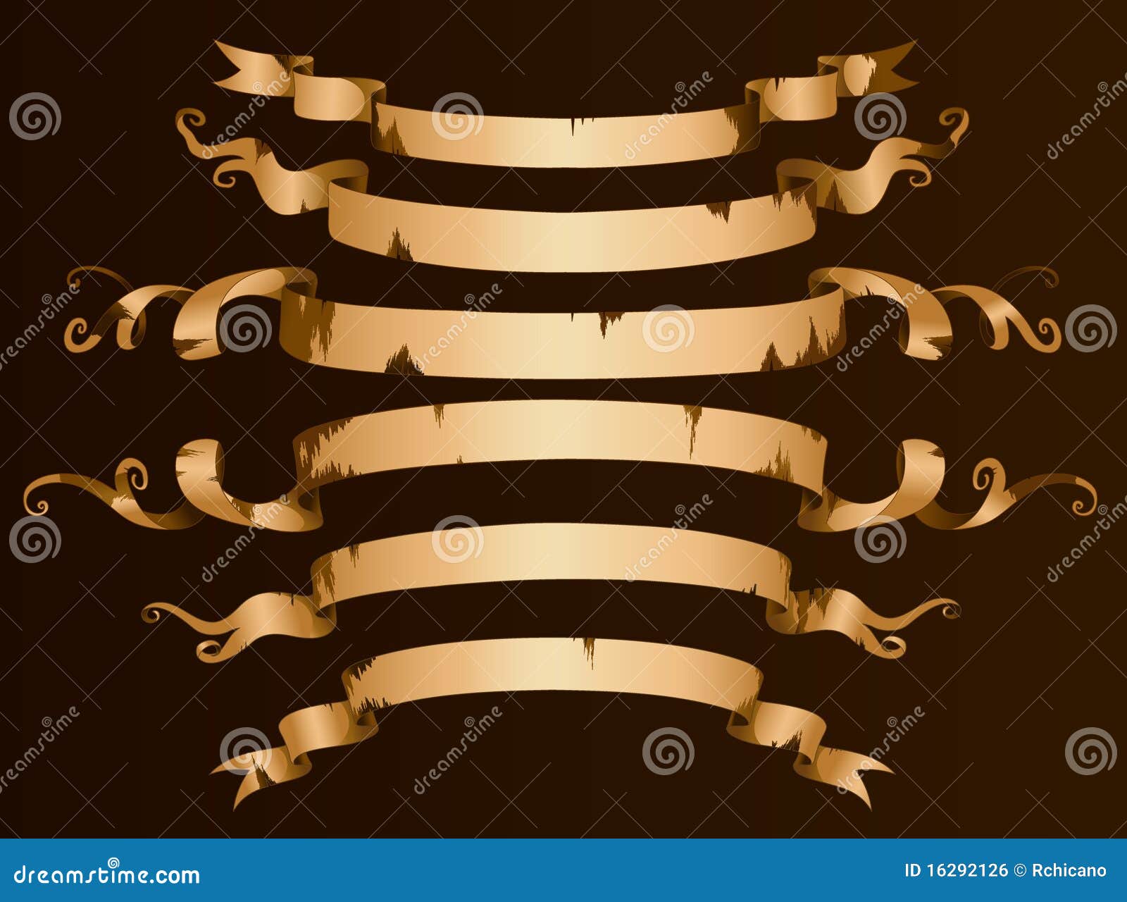 Old ribbon banner set stock vector. Illustration of dirty - 16292126