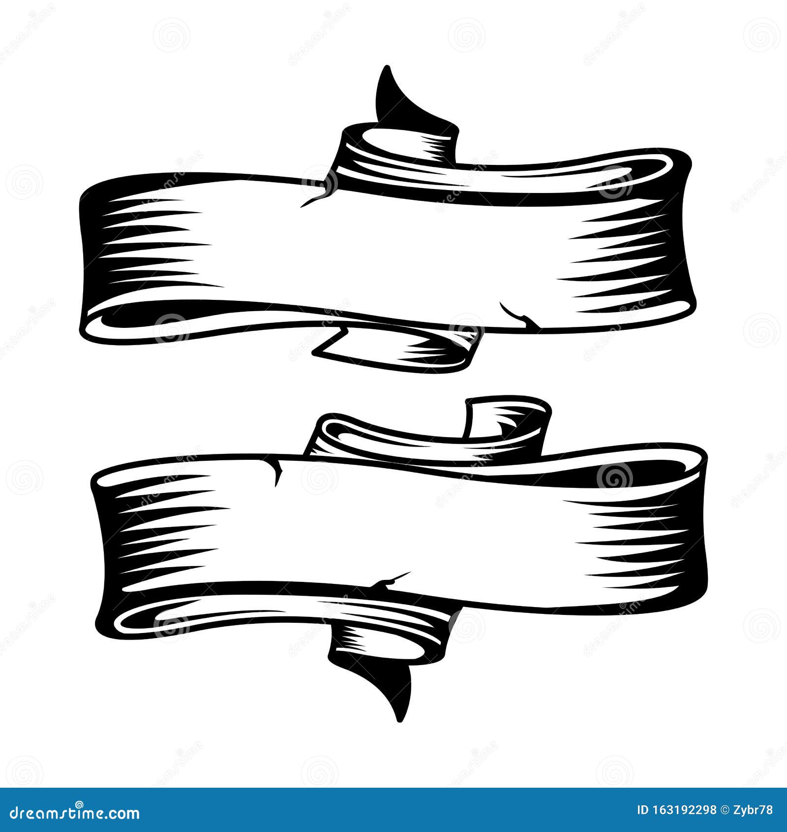 Old ribbon set stock vector. Illustration of group, business - 163192298