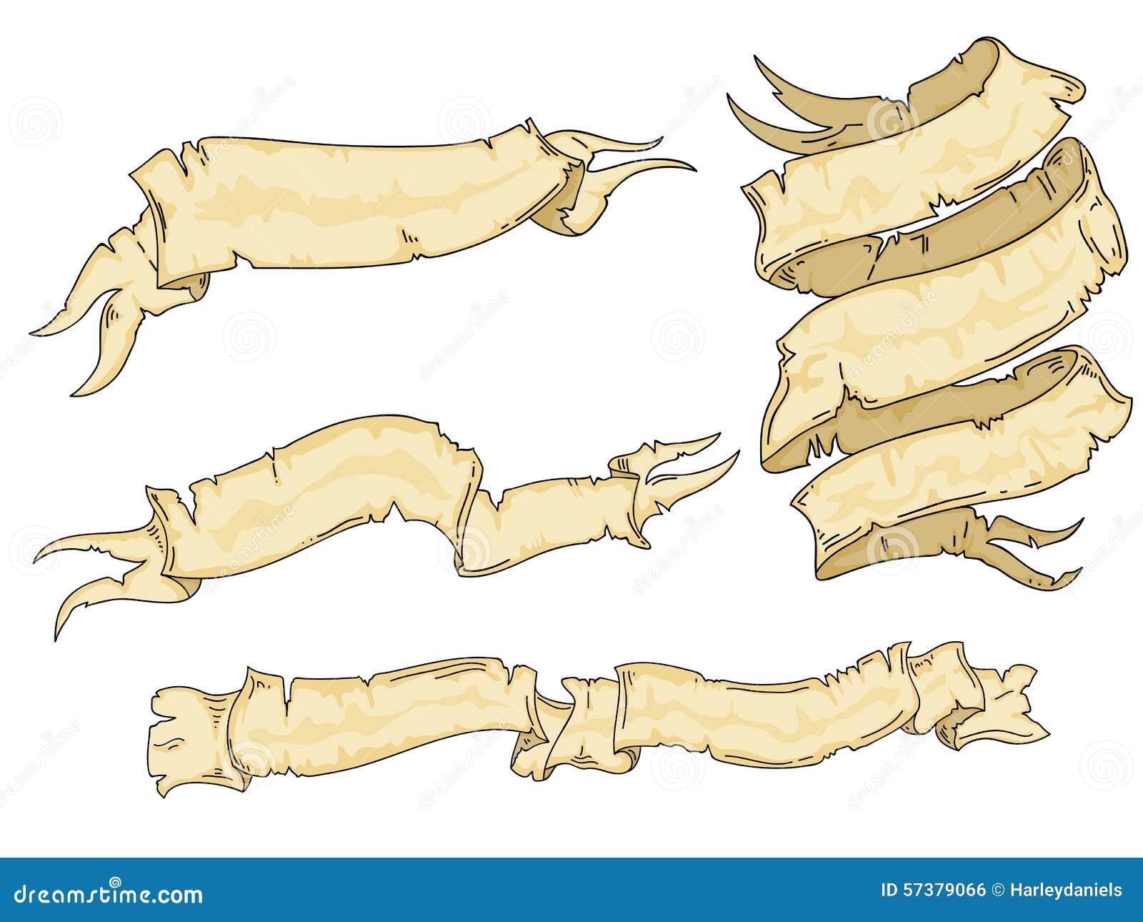 Old ribbons colored stock vector. Illustration of colored - 57379066