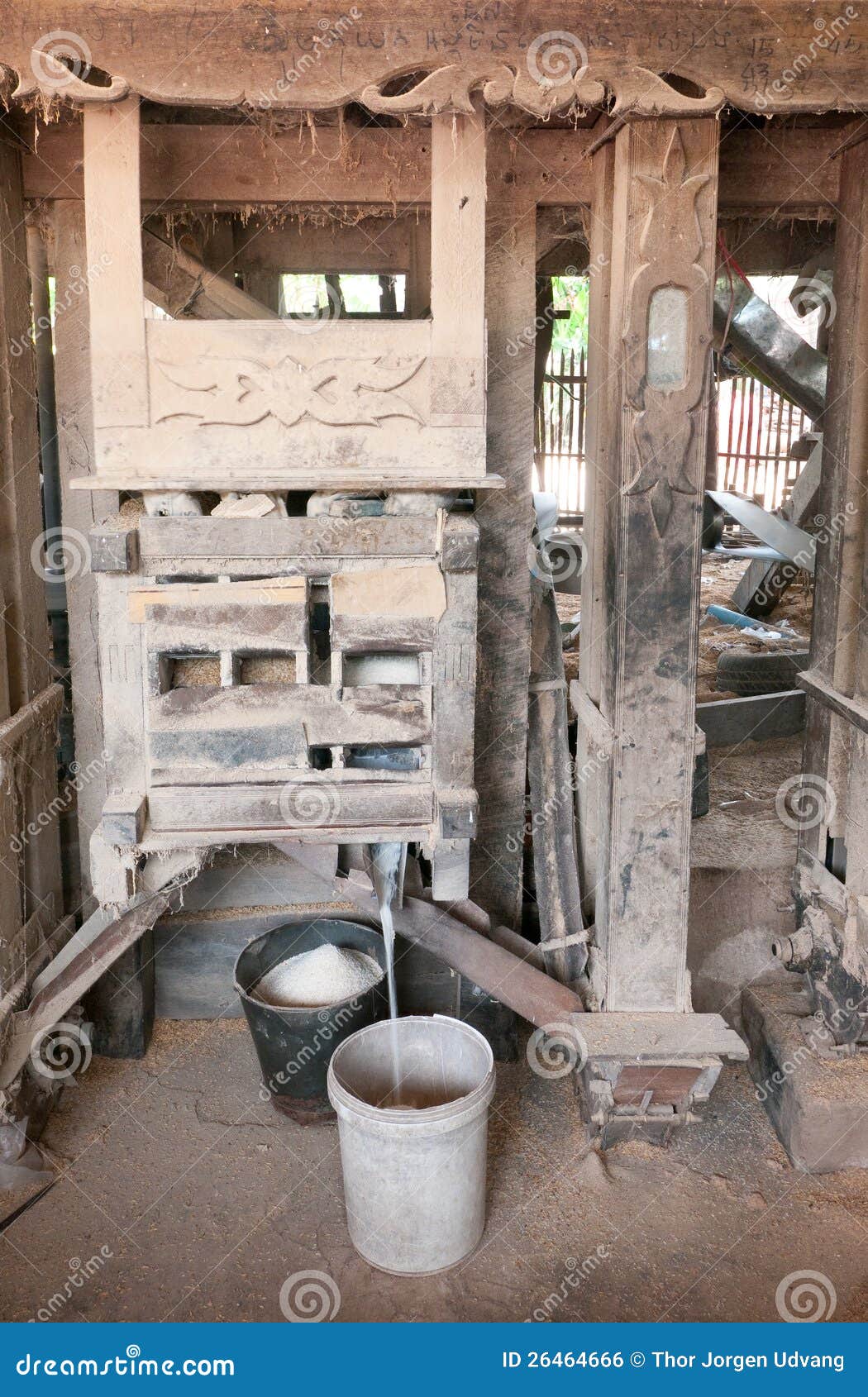Old rice mill in Cambodia stock photo. Image of chaff - 26464666