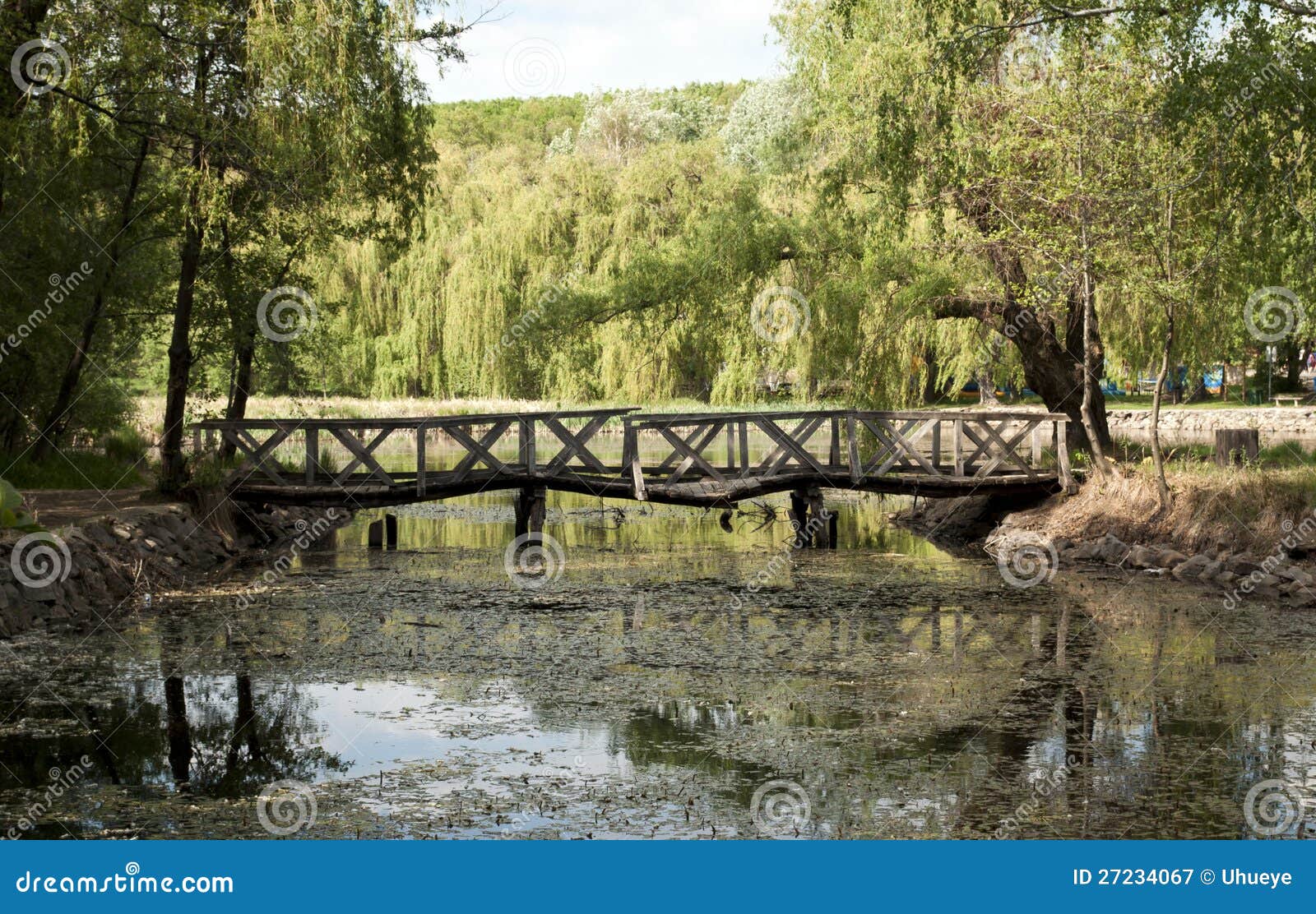 Old Rickety Wooden Bridge in Hungary Stock Image - Image of nature ...