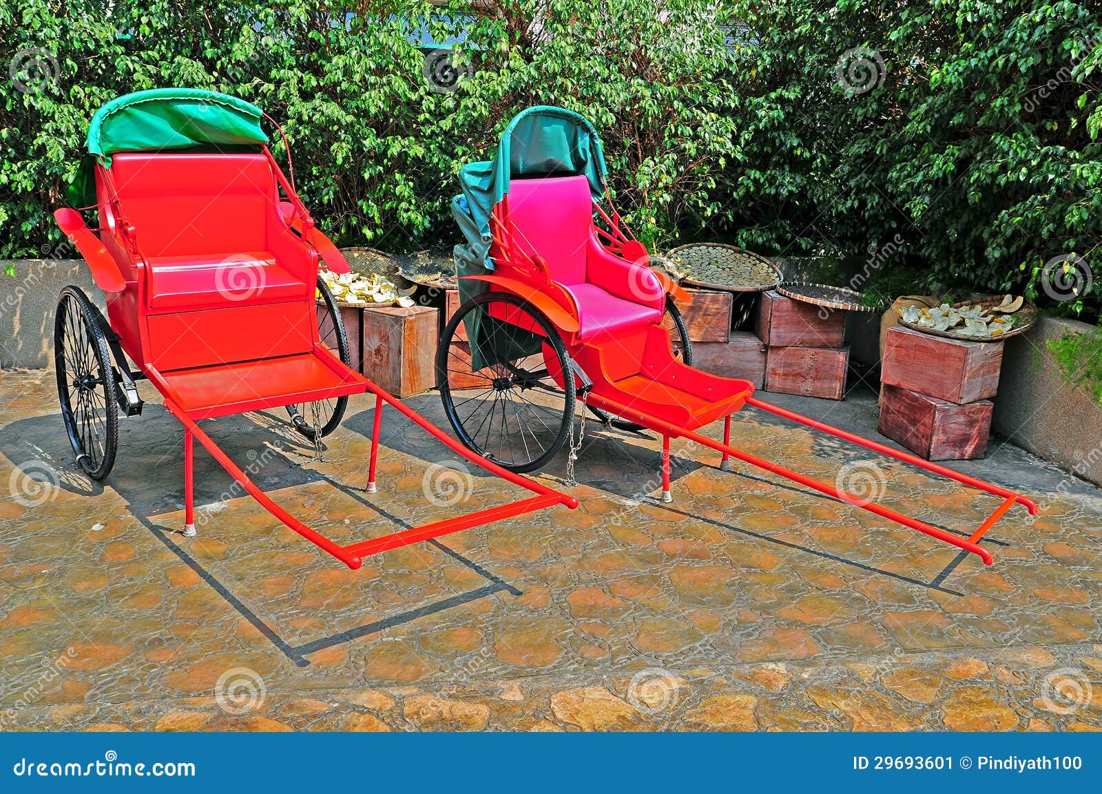 Old rickshaws of hong kong stock image. Image of culture - 29693601