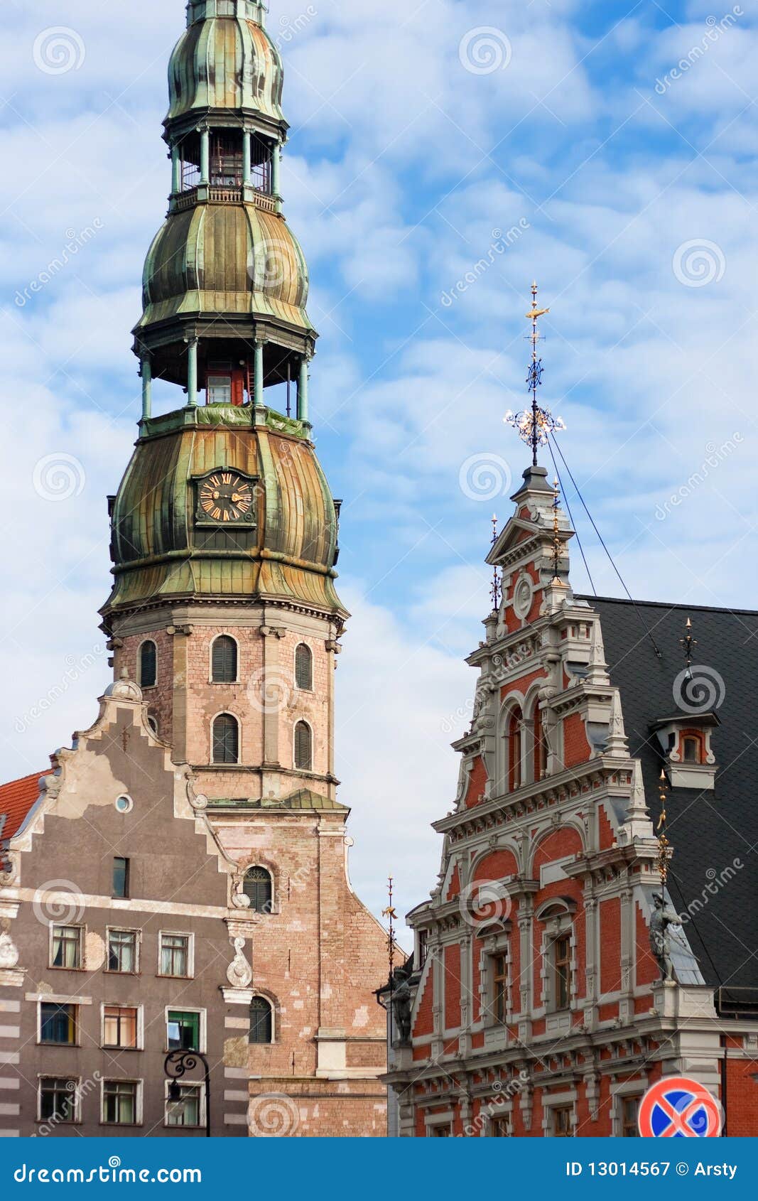 Old Riga stock image. Image of roof, latvia, center, cathedral - 13014567