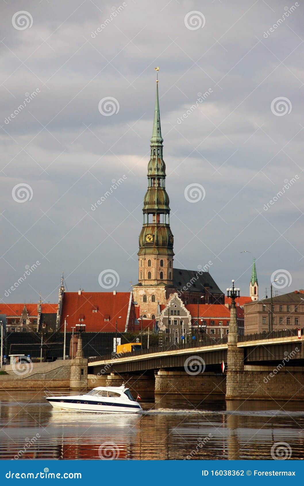 Old Riga stock photo. Image of center, high, river, history - 16038362