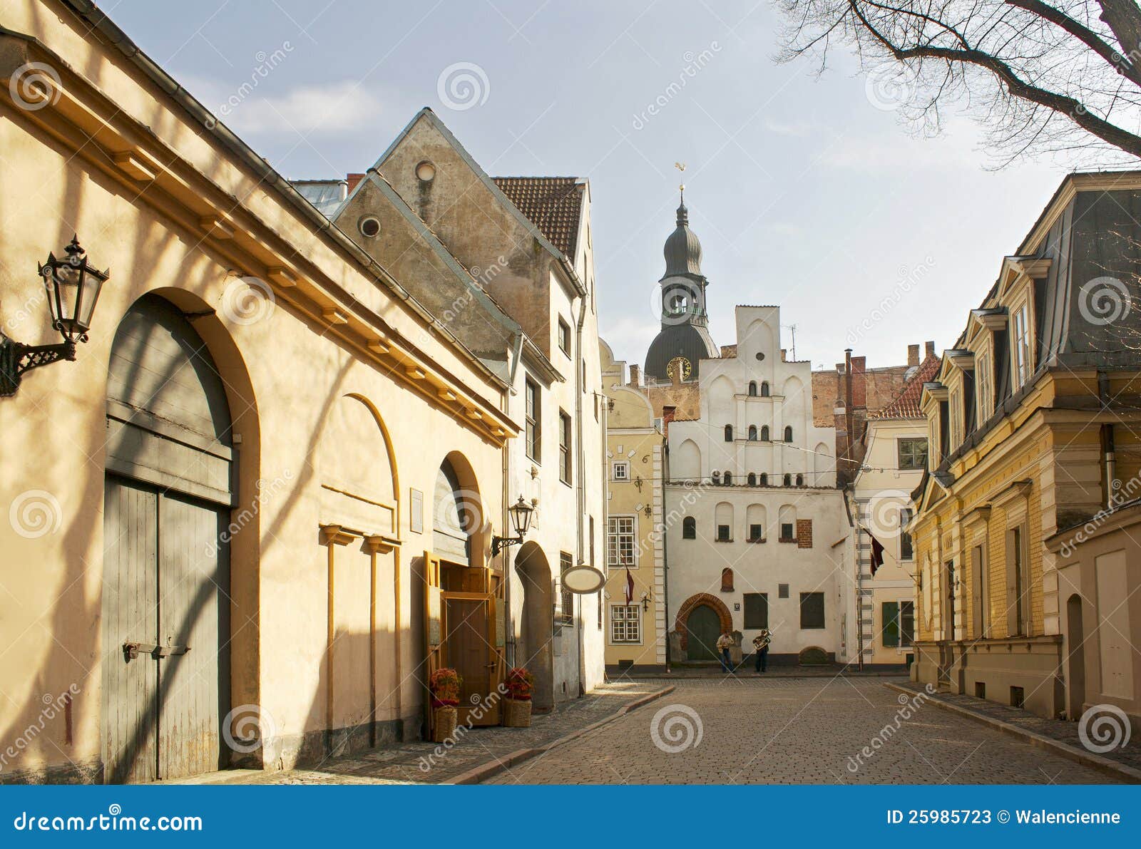 In Old Riga stock image. Image of urban, buildings, river - 25985723