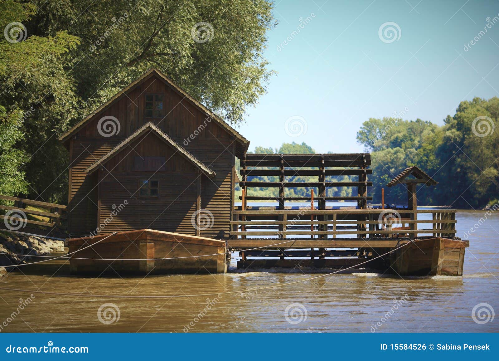 Old river watermill stock photo. Image of renovated, history - 15584526