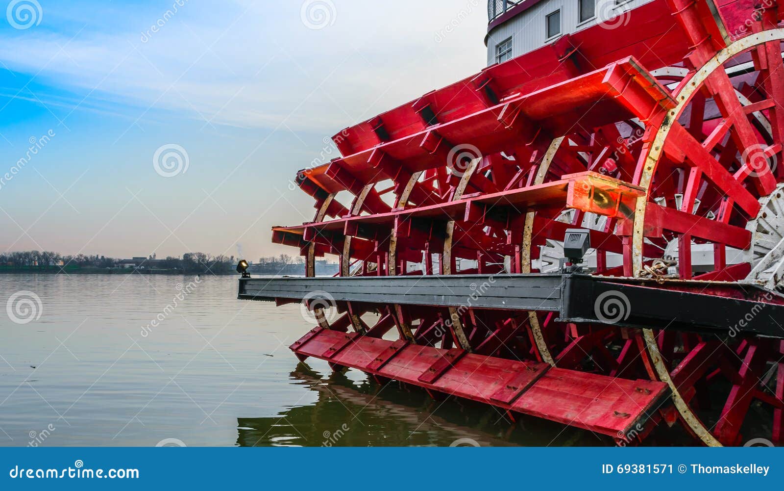 Old Riverboat Paddle Wheel stock image. Image of travel - 69381571