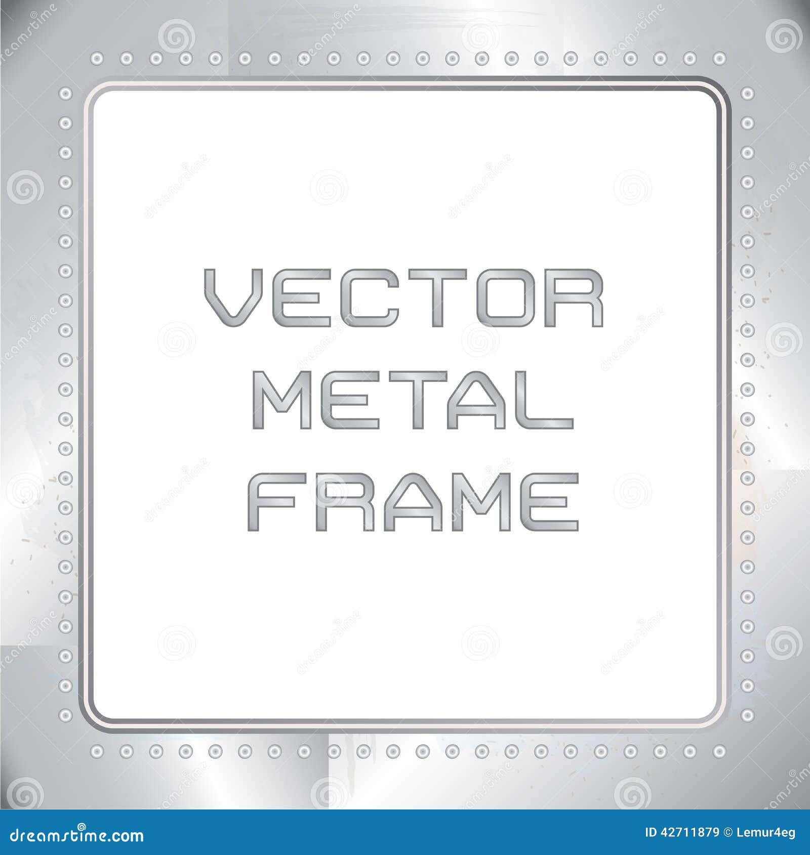Old riveted metal frame stock vector. Illustration of cadre - 42711879