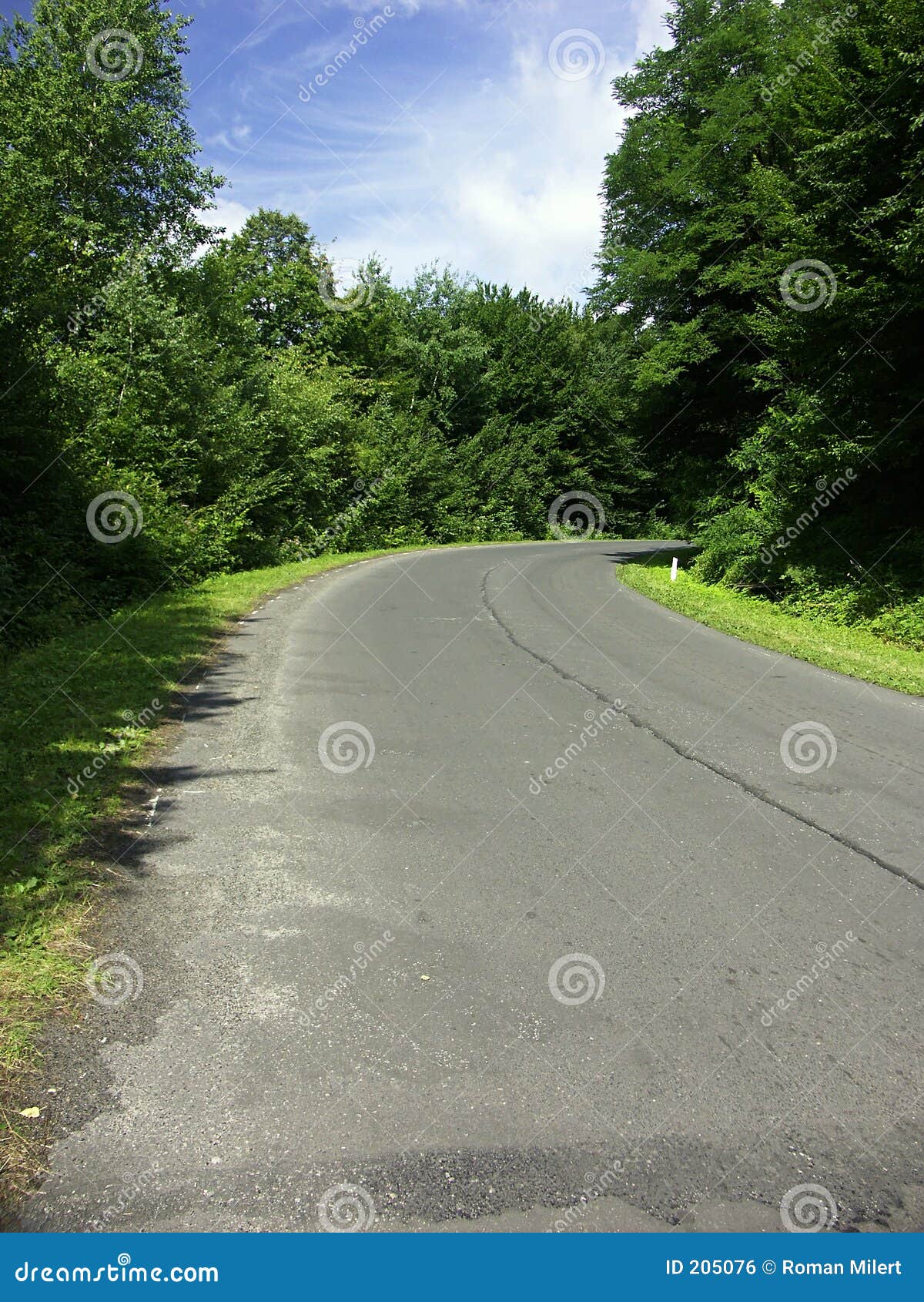 Old road stock photo. Image of pavement, turn, asphalt - 205076