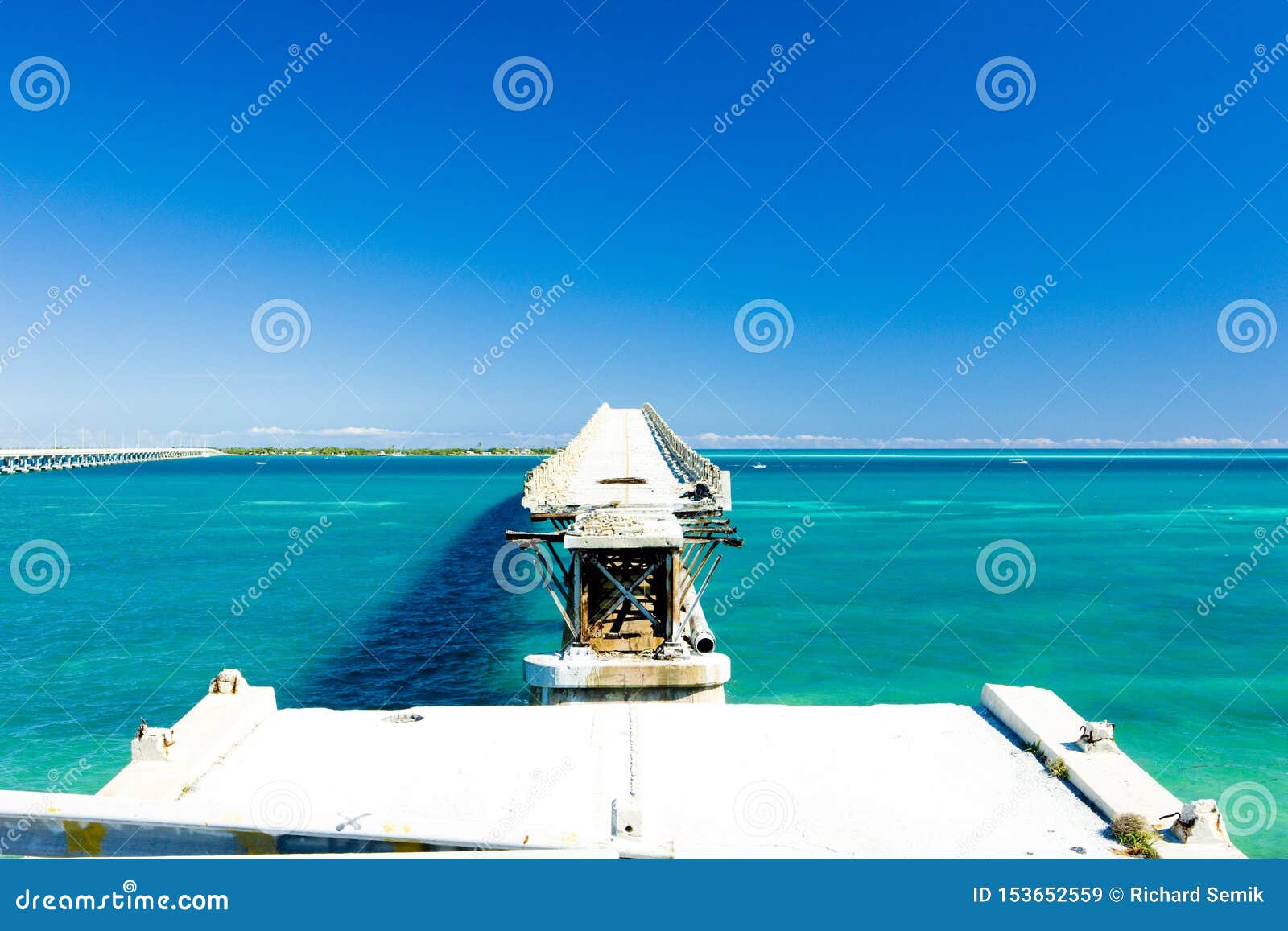 Old Road Bridge Connecting Florida Keys, Florida, USA Stock Image ...