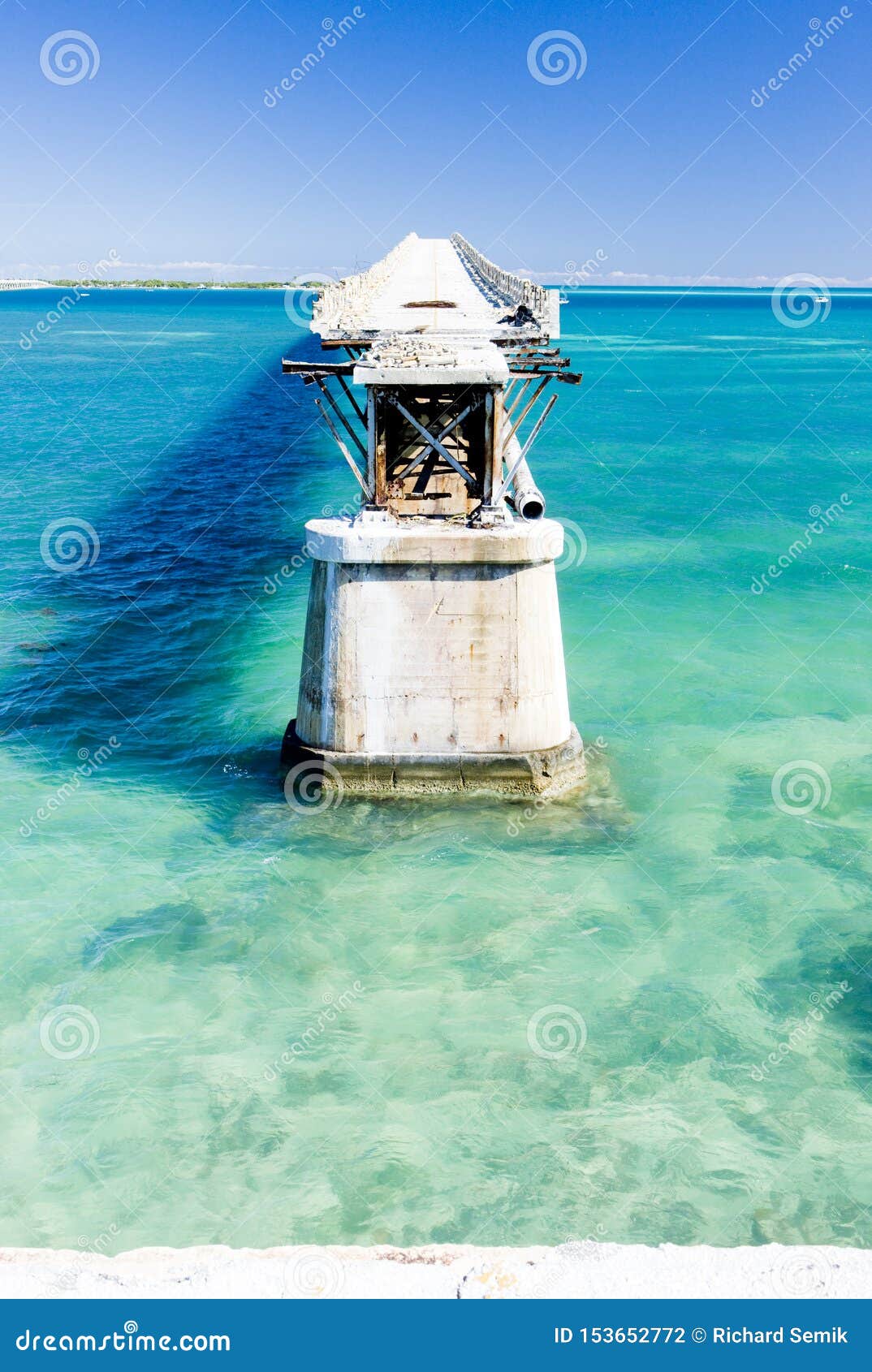 Old Road Bridge Connecting Florida Keys, Florida, USA Stock Photo ...