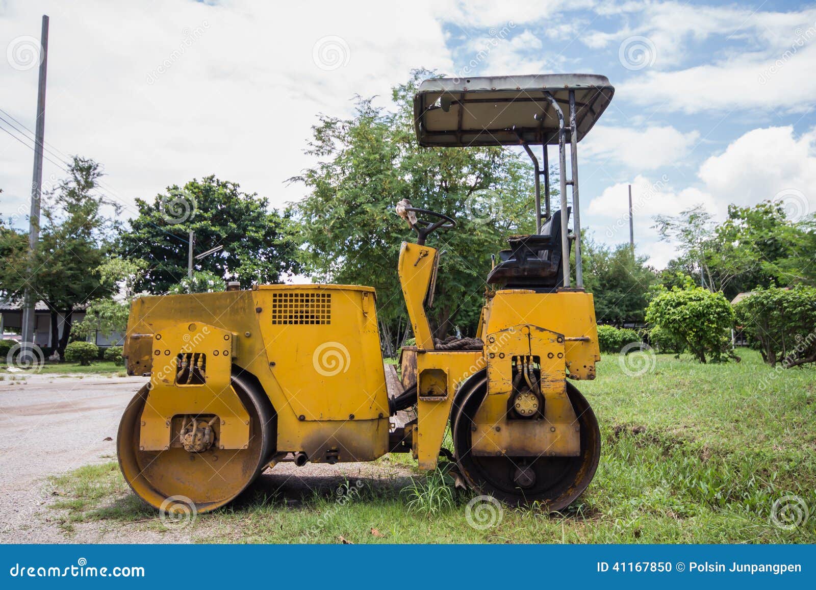 Old road compactors stock photo. Image of road, roadwork - 41167850