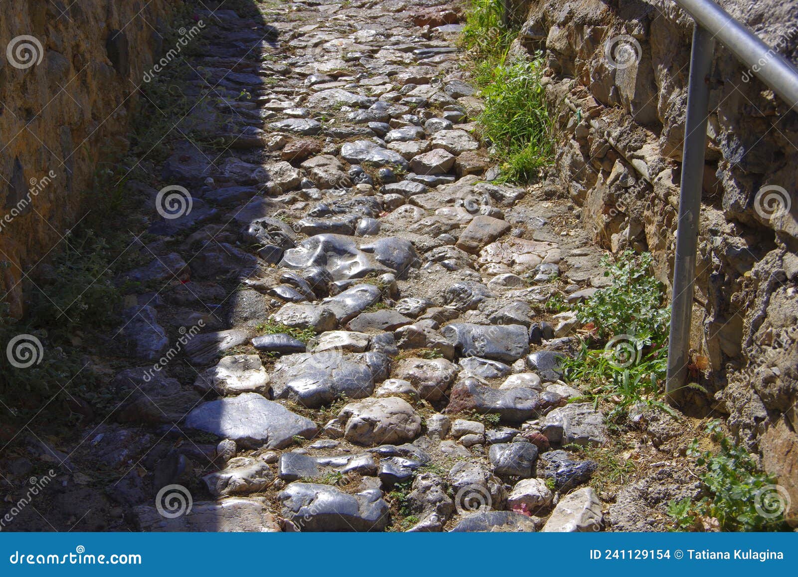 Old Road Made of Worn Stones Stock Photo - Image of rise, steps: 241129154