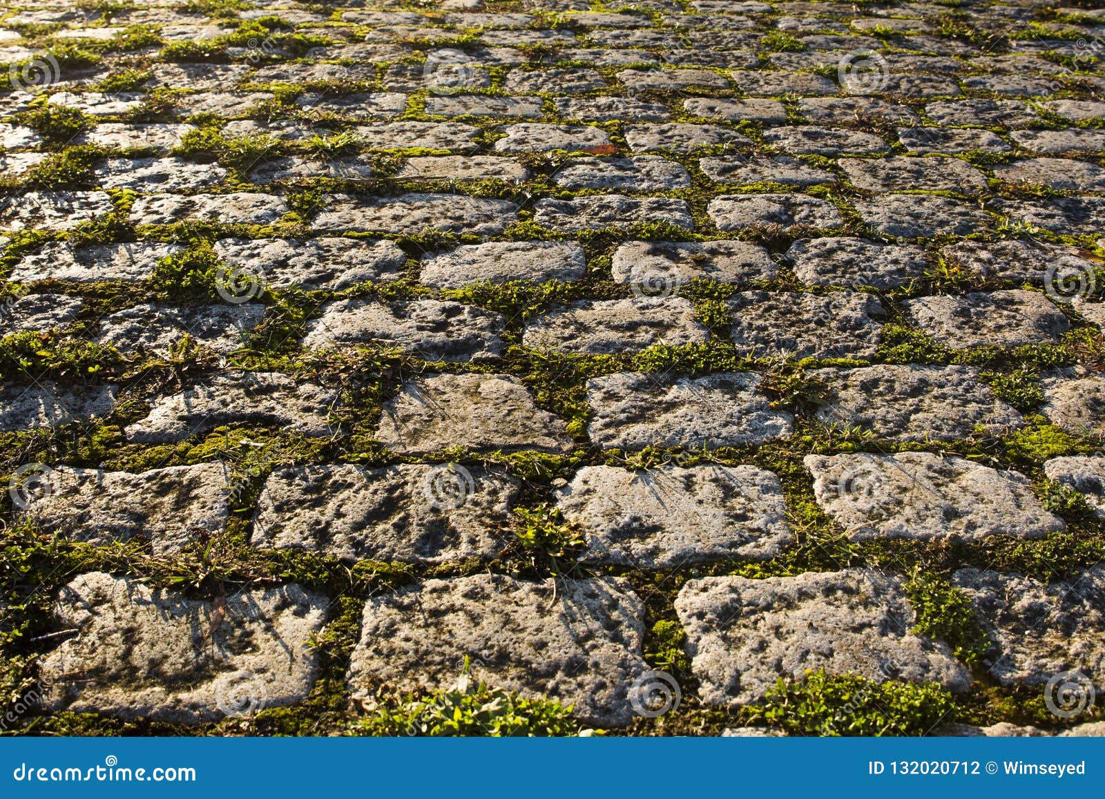 Old Road in Rustic Cobblestones Stock Photo - Image of granite ...