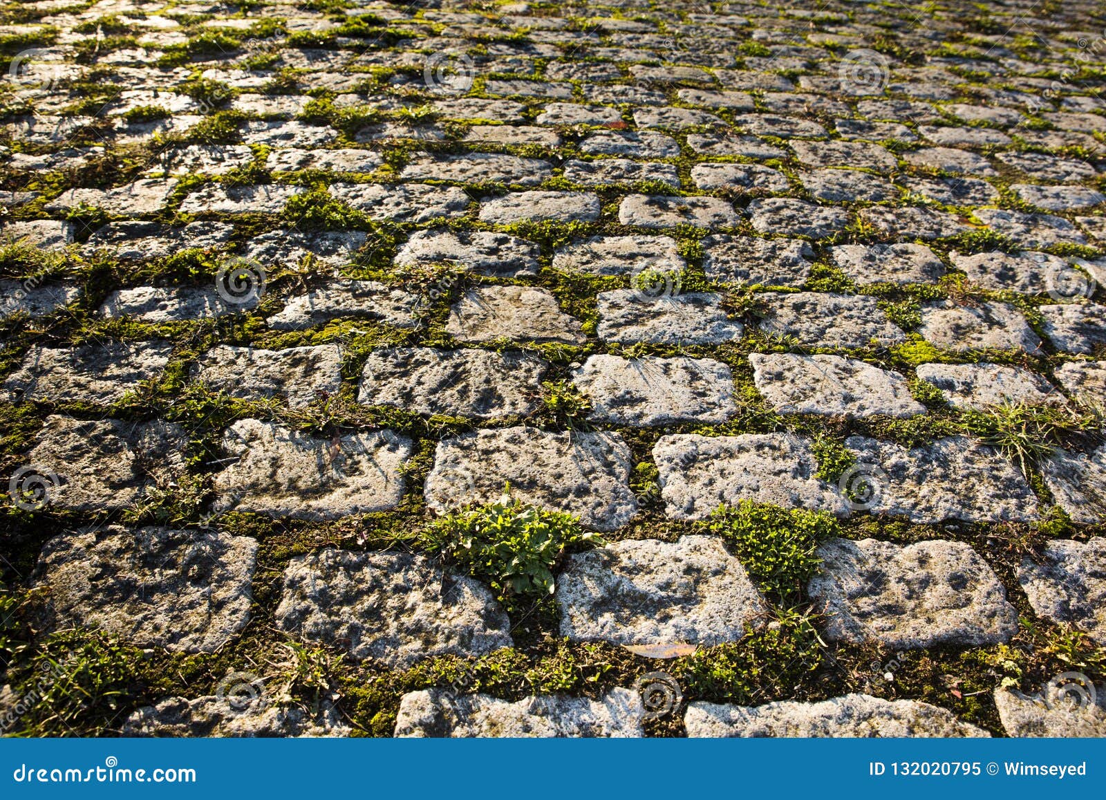 Old Road in Rustic Cobblestones Stock Image - Image of stone, lamp ...