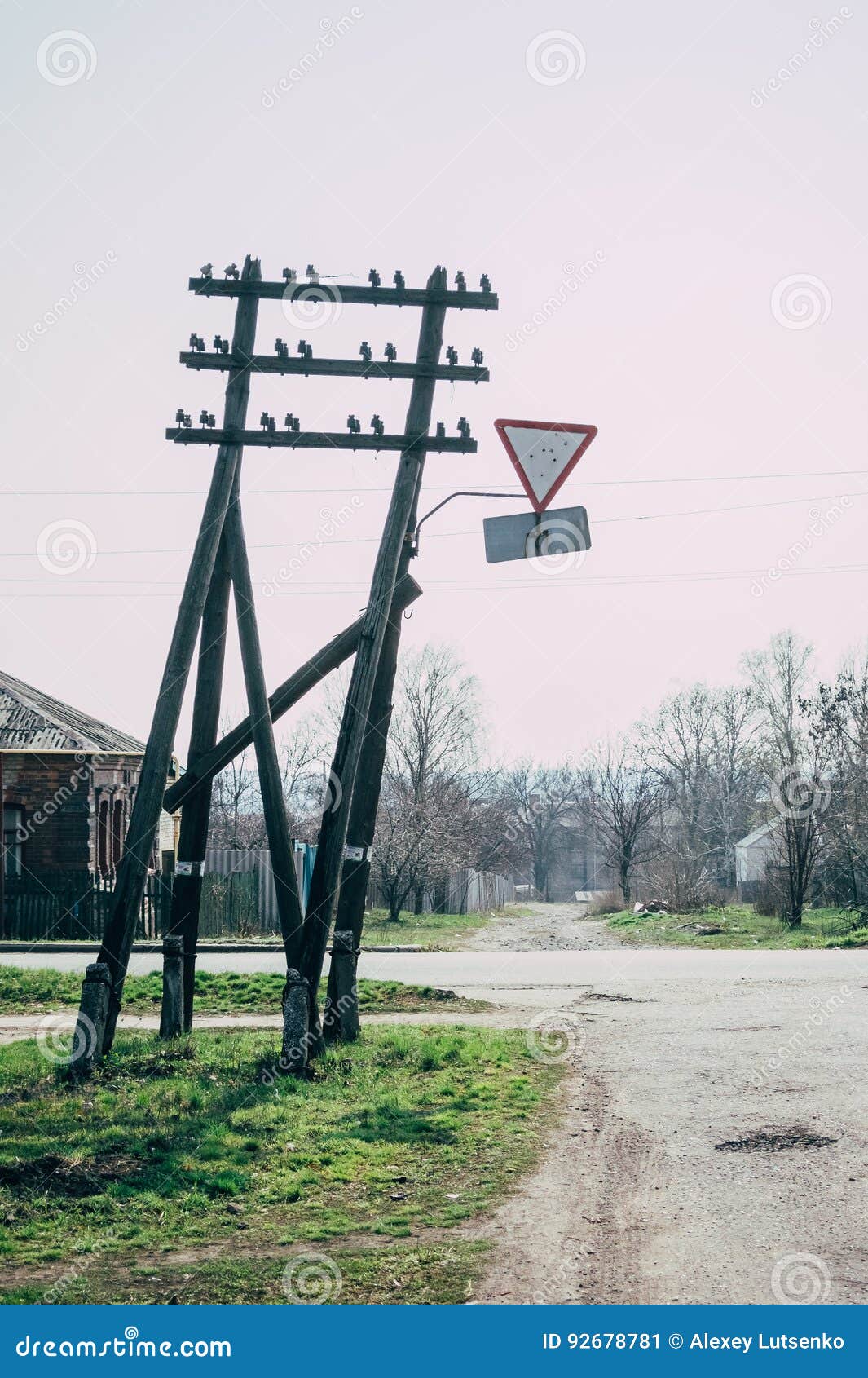 Old road sign stock image. Image of caution, highway - 92678781
