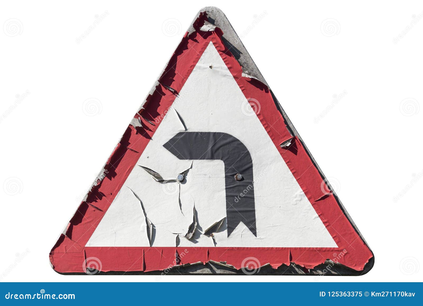 Left Bend Road Signs Or Symbols Cartoon Vector | CartoonDealer.com ...
