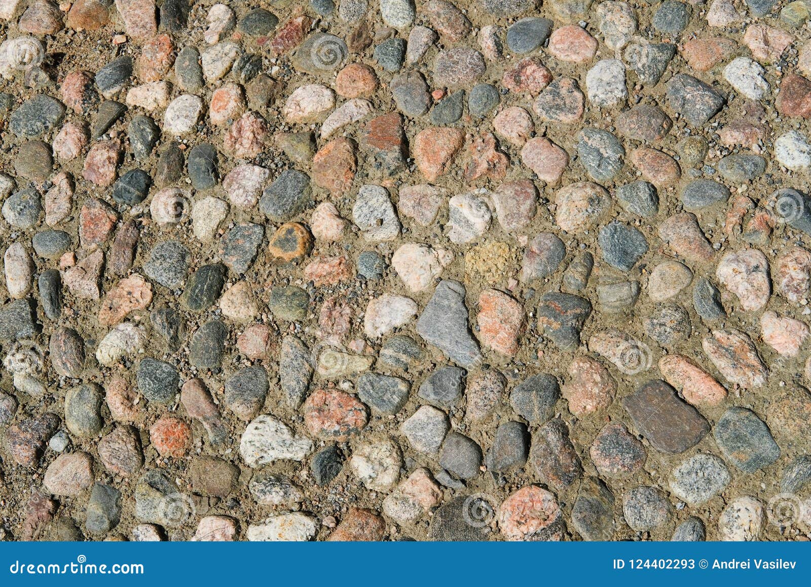 Old Road Surface Paved with Cobblestone, Texture for Design and ...