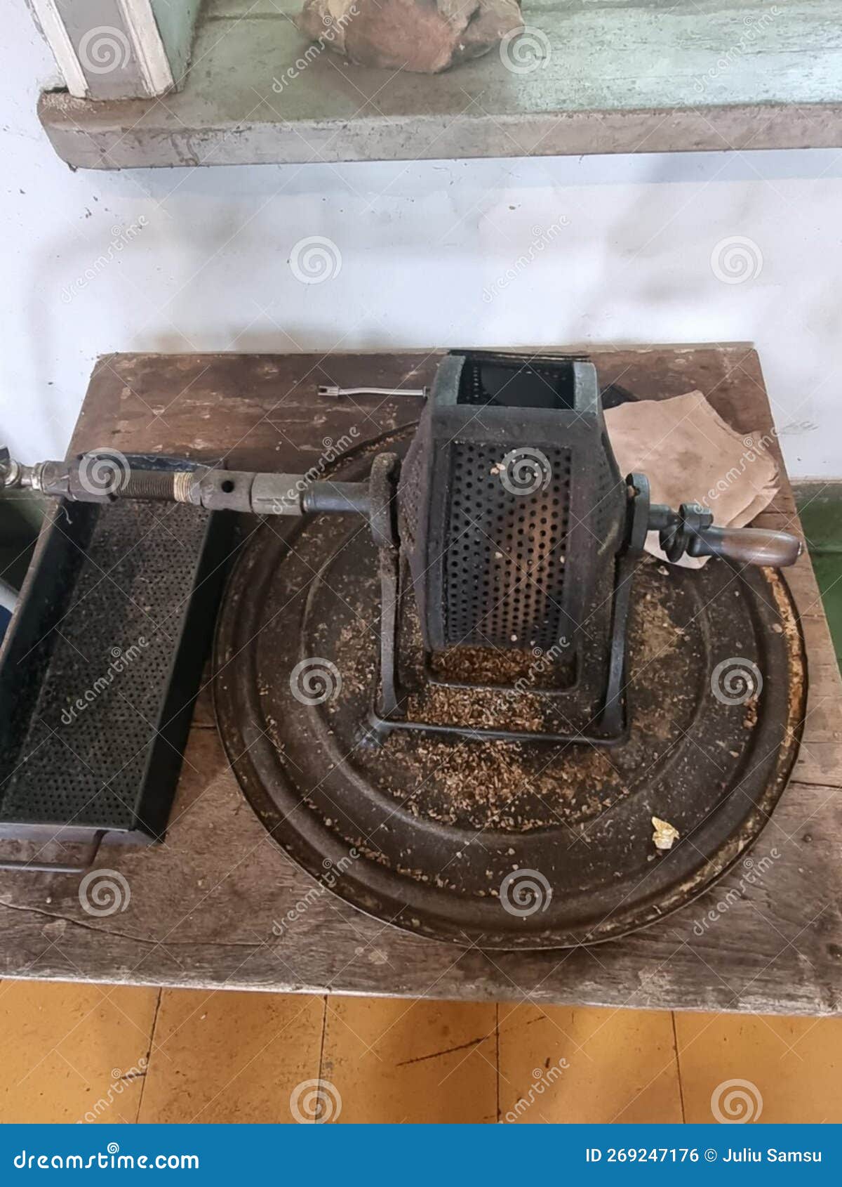 Old roasting equipment stock photo. Image of machine - 269247176