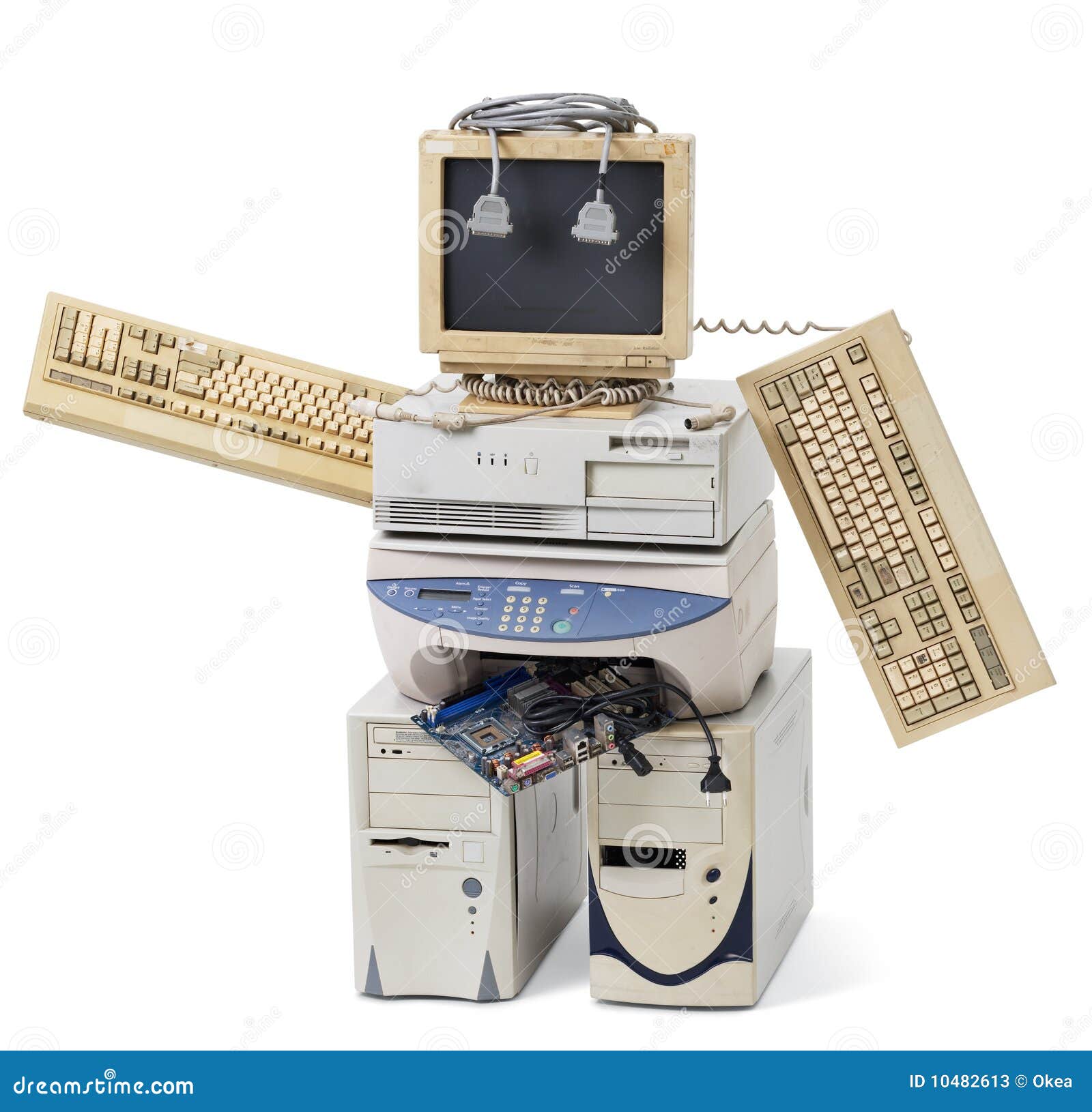 Old robot stock image. Image of monitor, robot, obsolete - 10482613